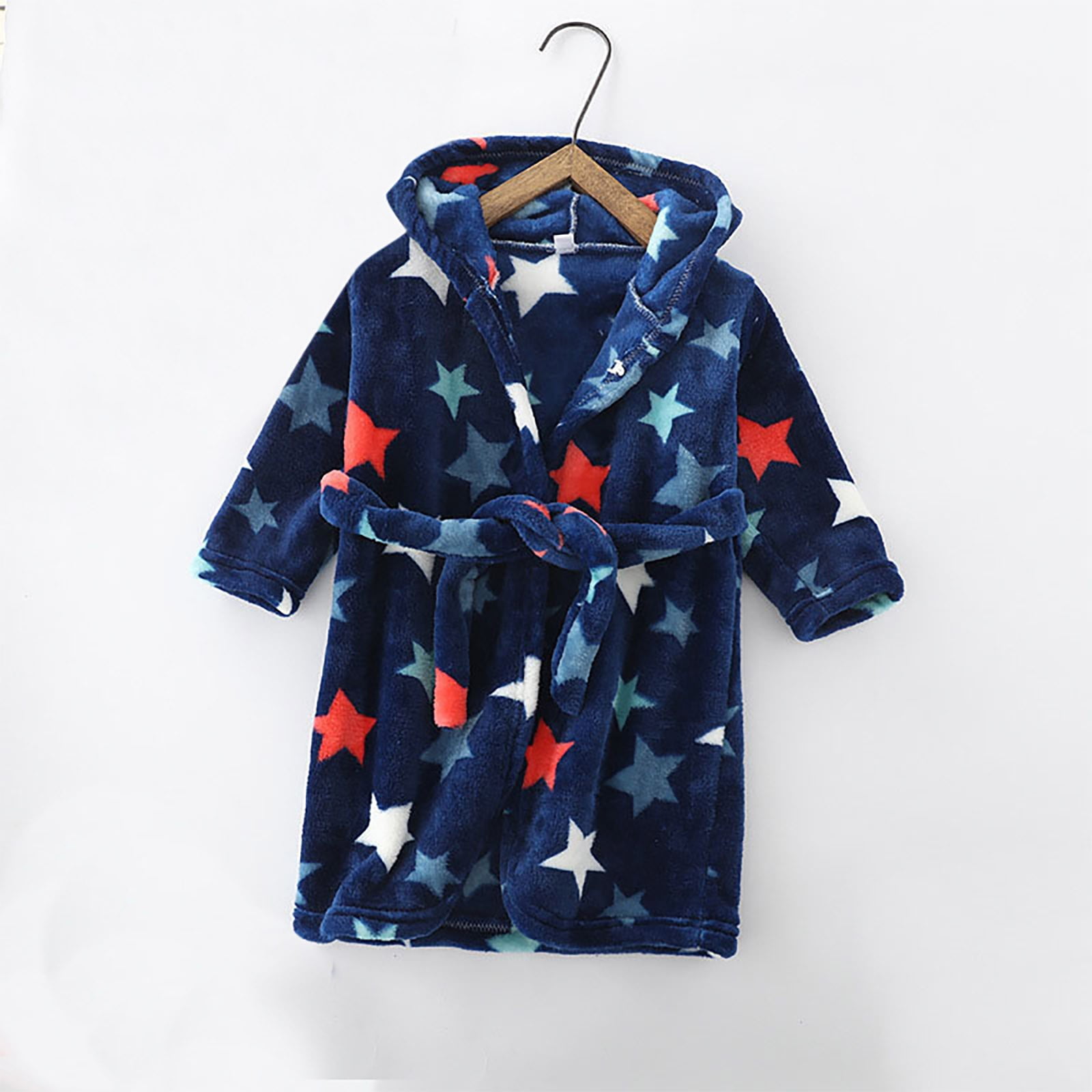 ATOGUTA Robes for Kids Fleece Bathrobe Unisex Boys Girls Flannel Hooded ...