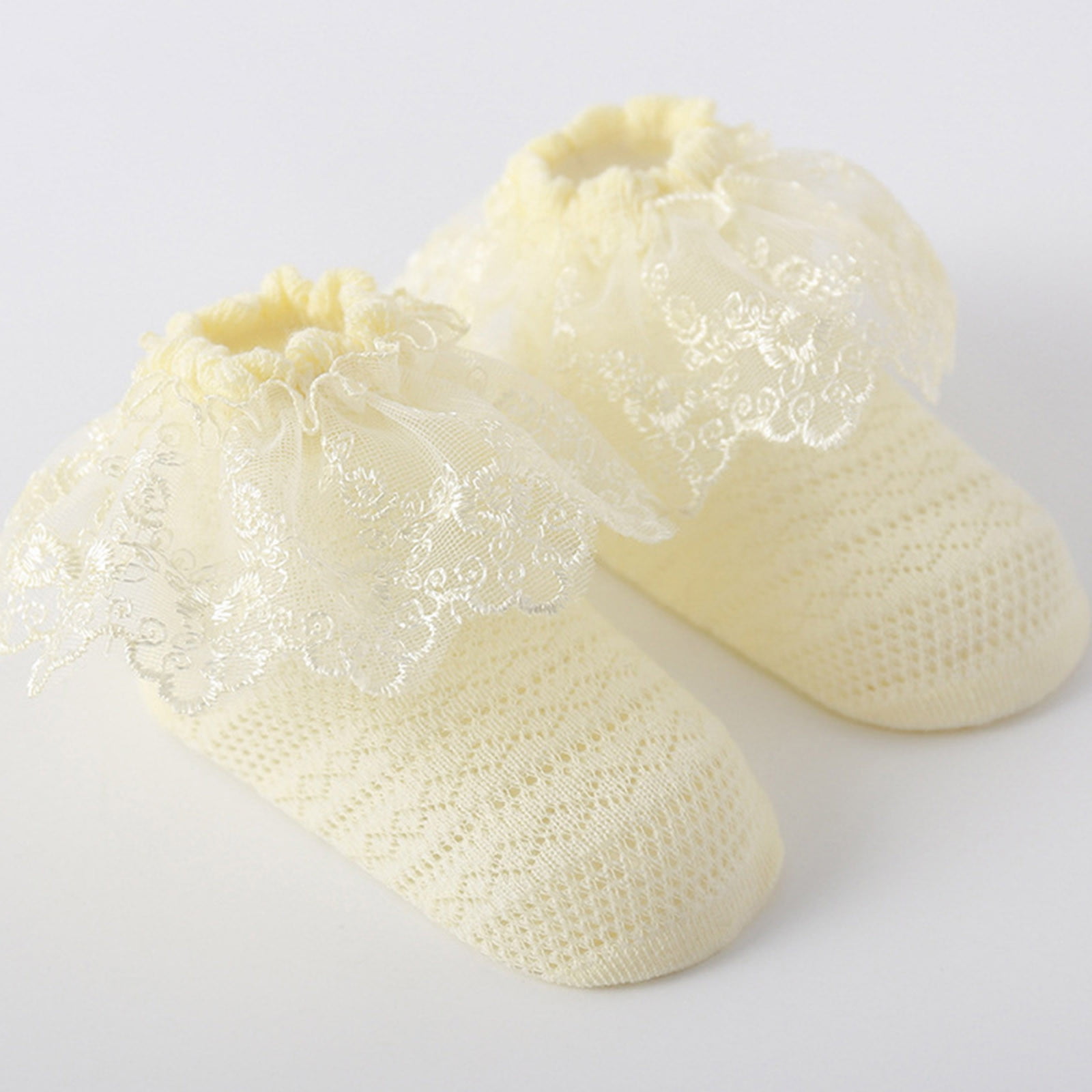 ATOGUTA Ruffle Socks for Girls Cotton Sock Breathable Mesh Socks for ...