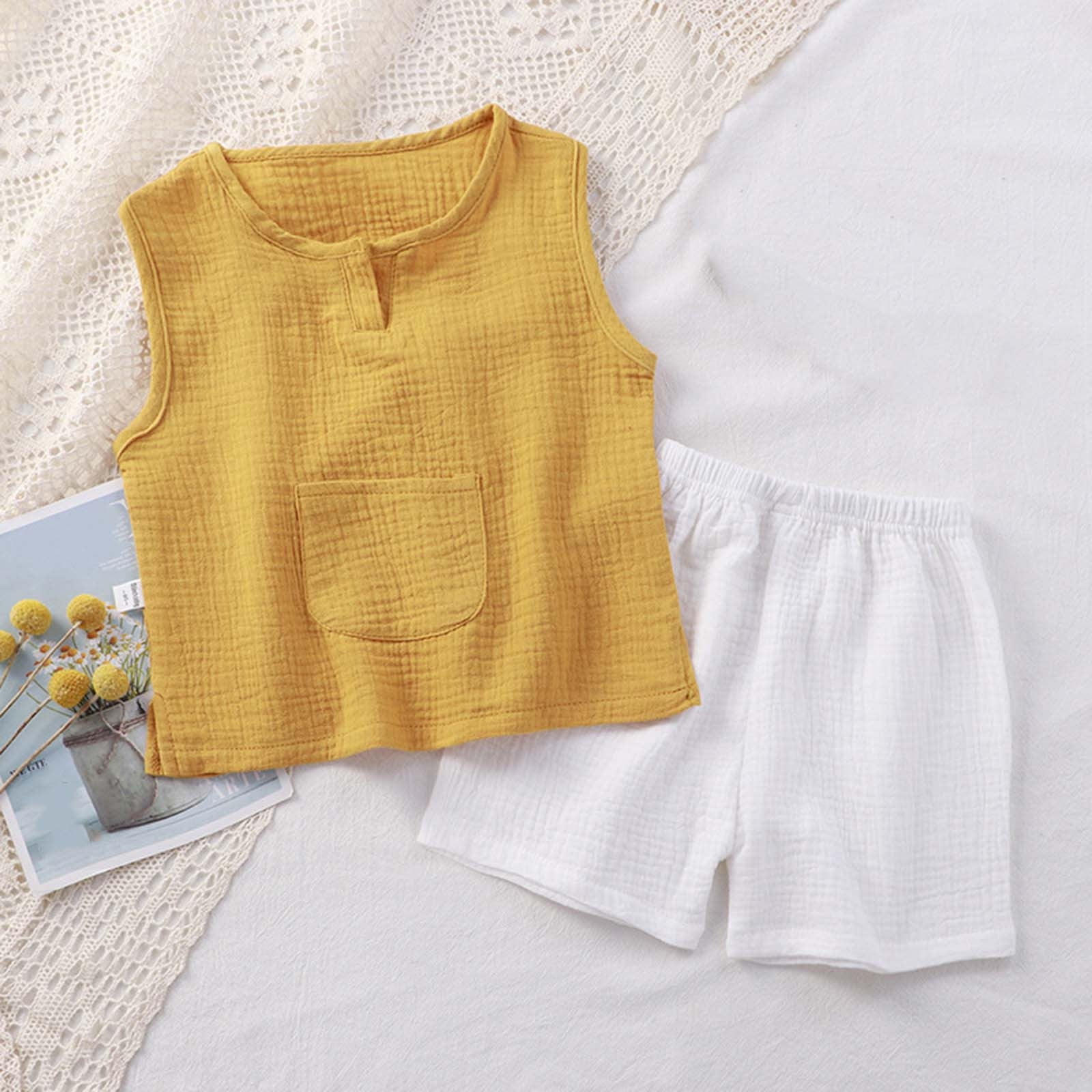 ATOGUTA School Girl Outfit Kids 2 Pieces Lounge Sets Tank Top and ...