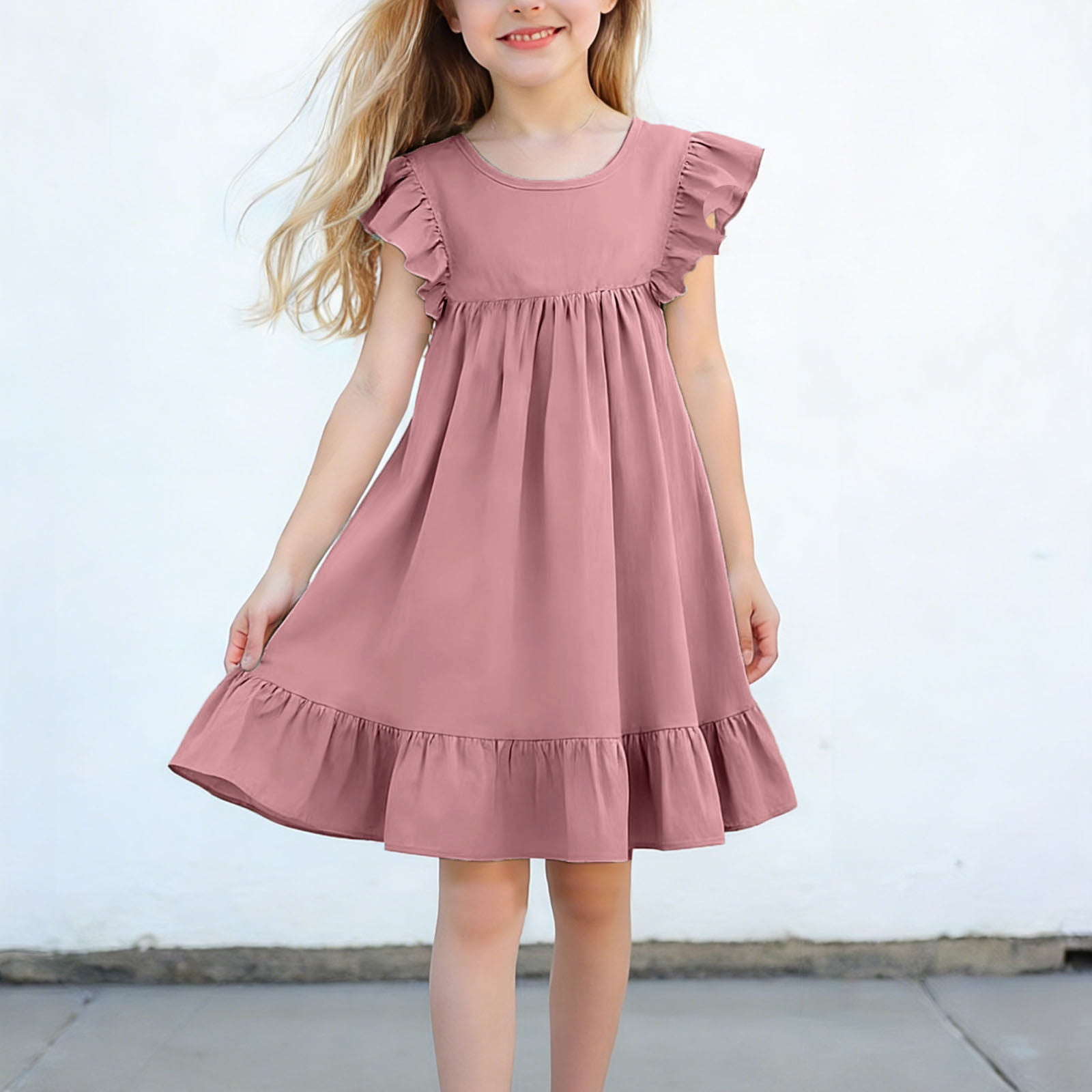 ATOGUTA School Uniform Girls Dress Summer Kids Skater Twirl A Line Tank ...