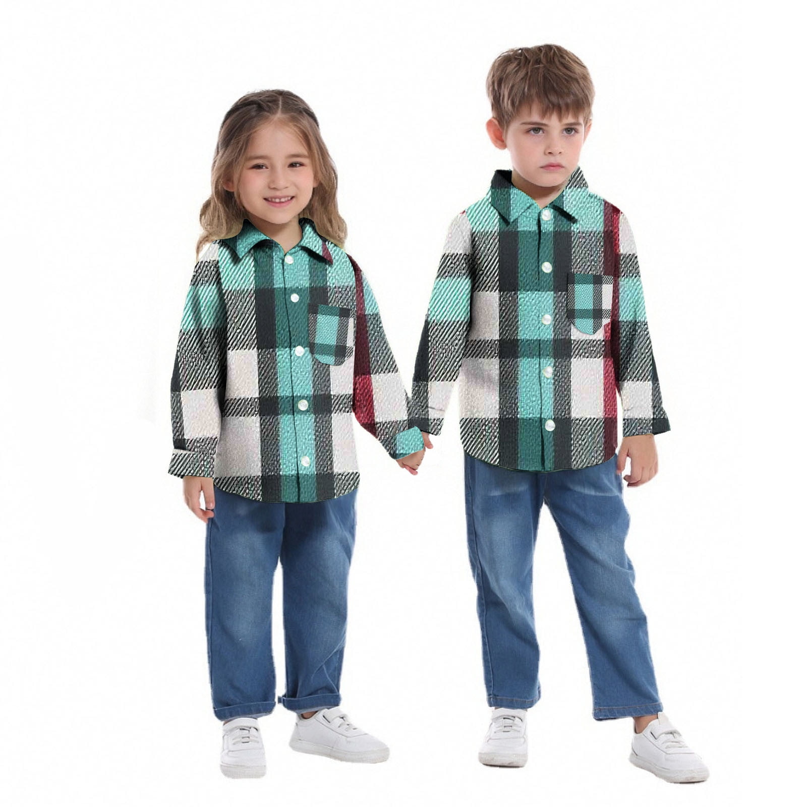 ATOGUTA Shirt for School Uniform for Boys Unisex Kids Long Sleeve ...