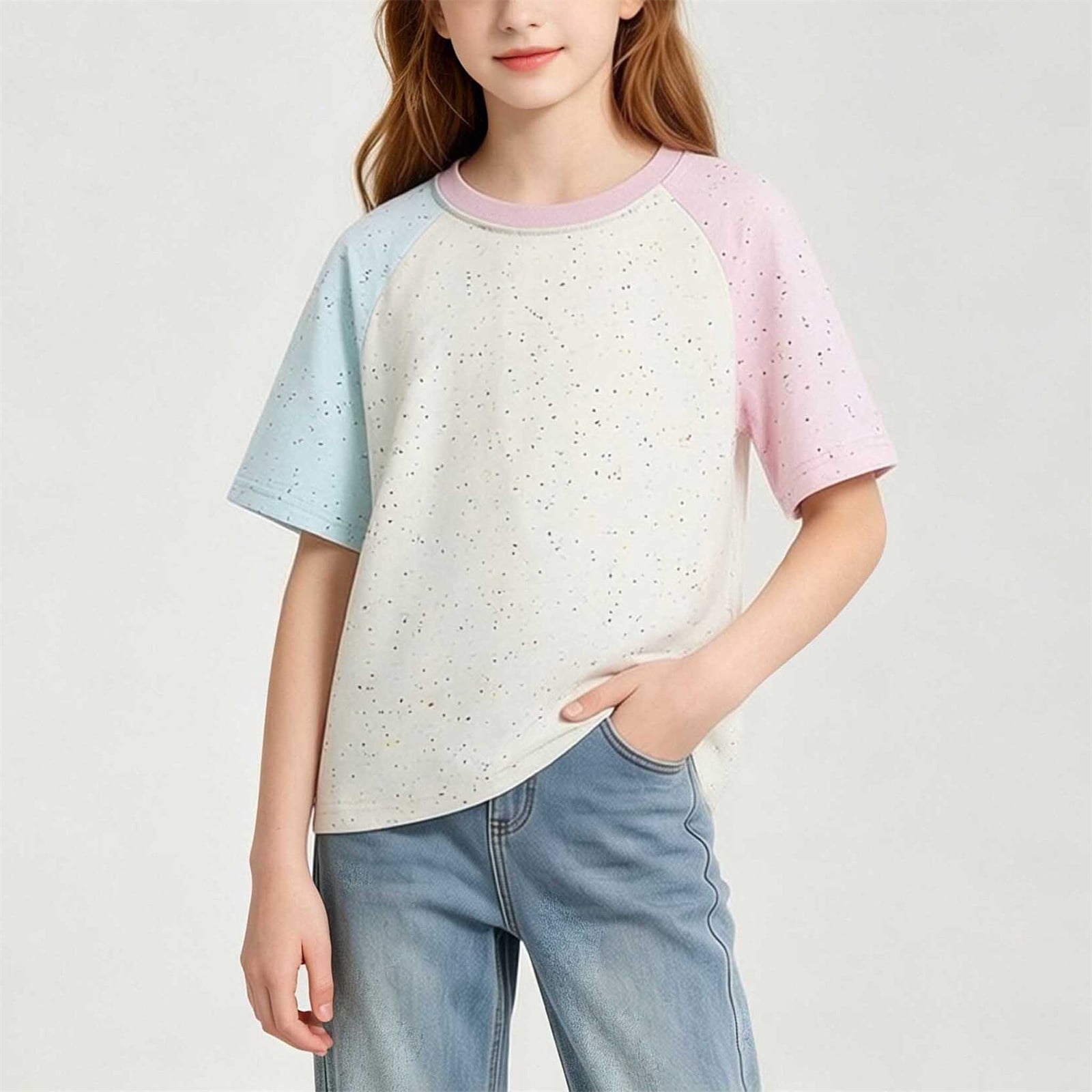 ATOGUTA Shirts For Girls Graphic Tees Short Sleeve Tshirts Crewneck ...