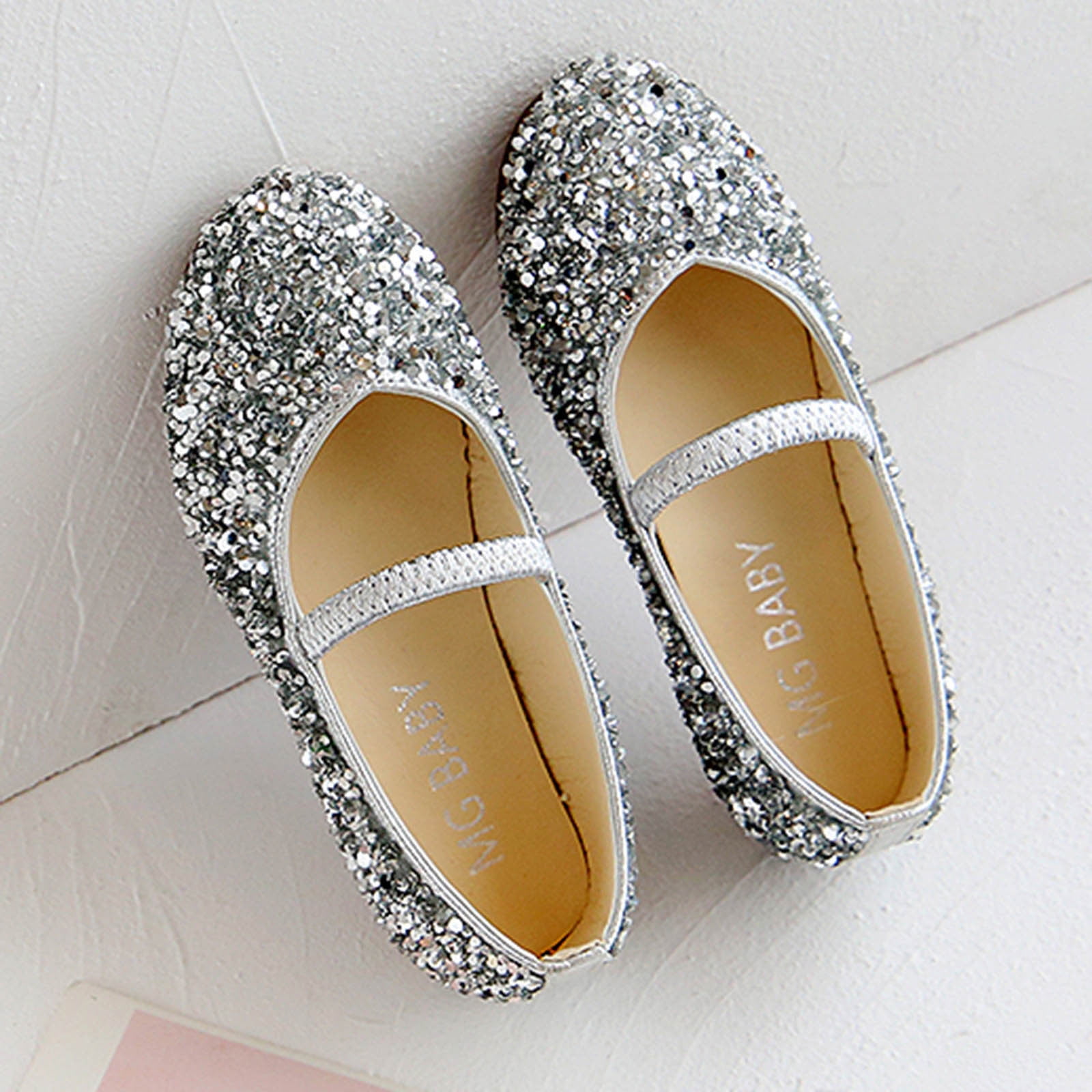 ATOGUTA Shoes for Girls Sequin Non-slip Flats Princess Shoes for ...