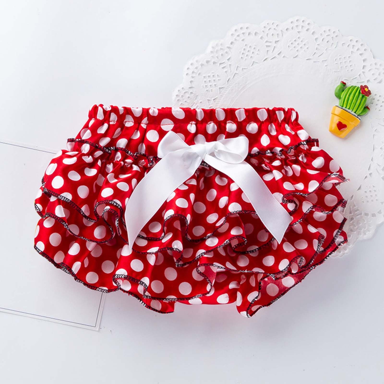 ATOGUTA Shorts for Girls Ruffle Diaper Covers Cute Cotton Baby Girl ...