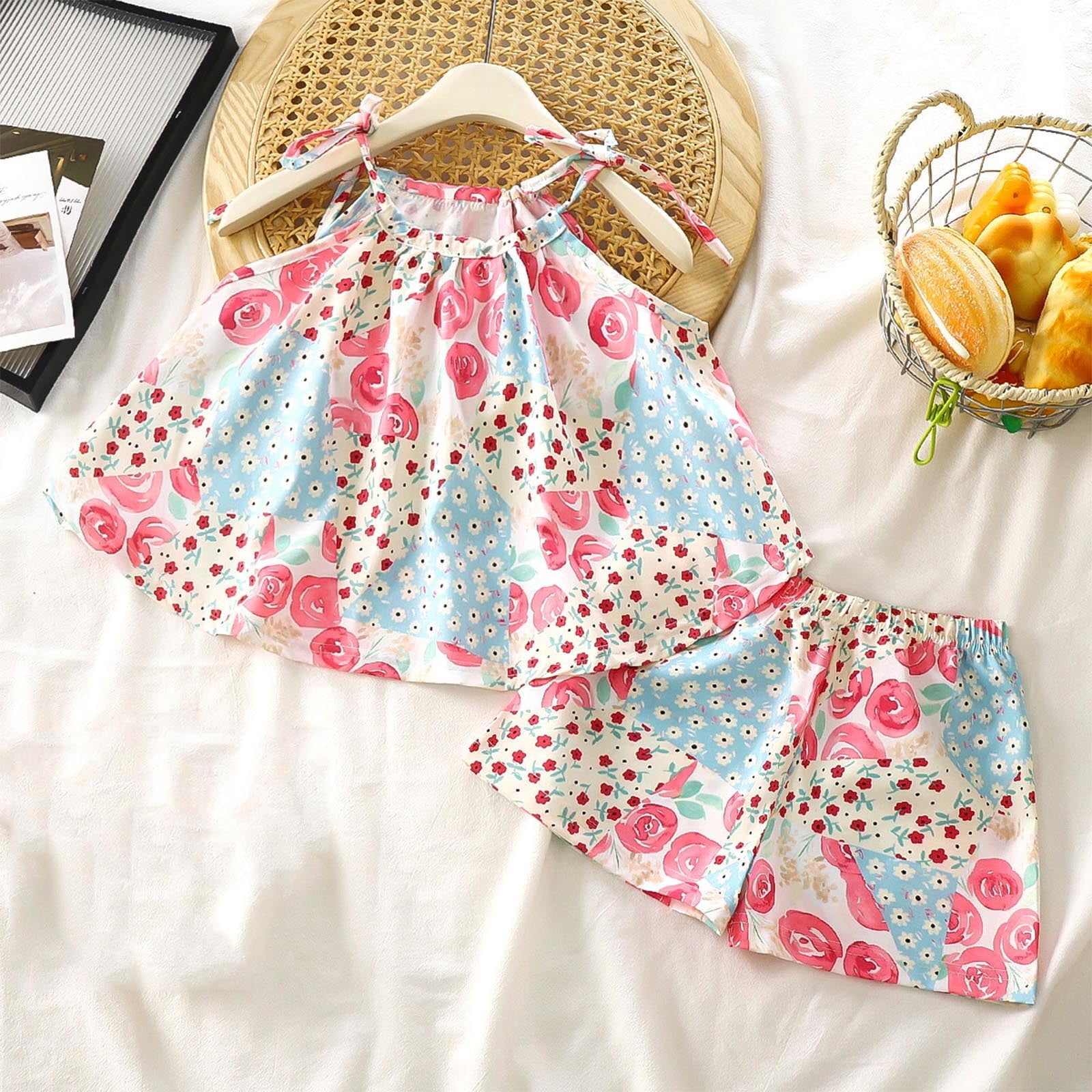 ATOGUTA Size 0-10 Years Girl's 2 Piece Outfits Sleeveless Tops and ...