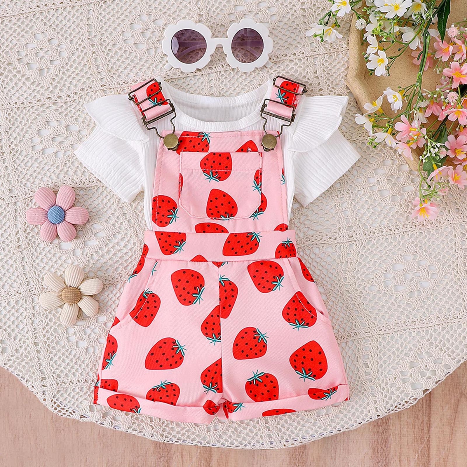 ATOGUTA Size 0-3 Years Girl Outfits Cute Print Romper Shorts Jumpsuit ...