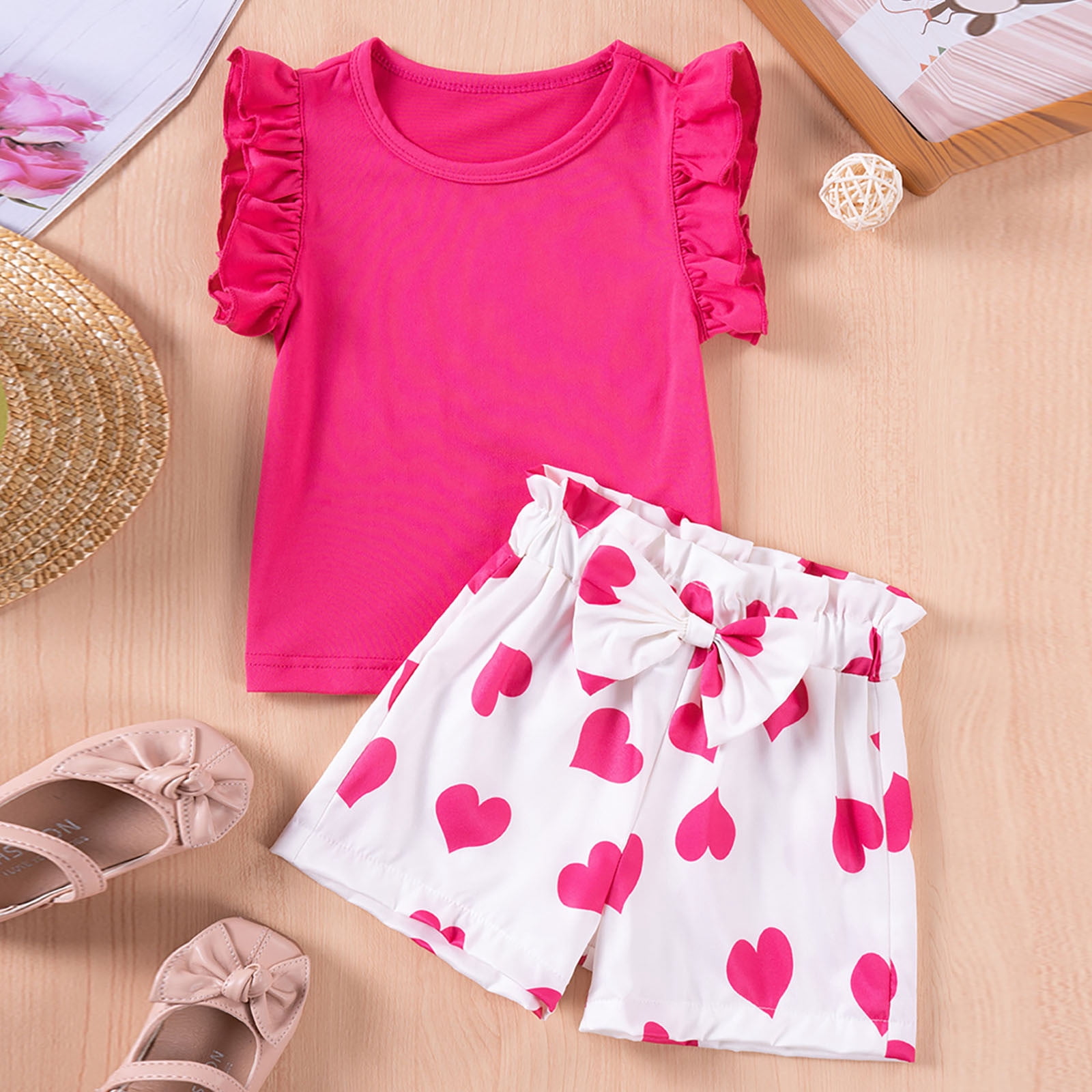 ATOGUTA Size 1-6 Years Toddler Girl Clothes Sleeveless Tank Tops and ...