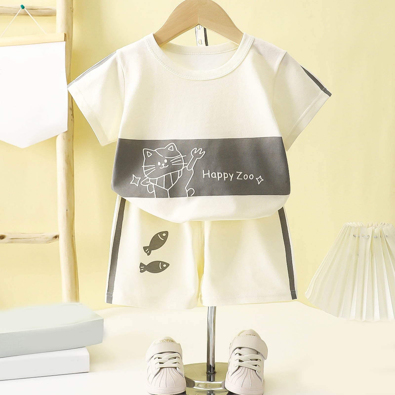 ATOGUTA Size 1-9 Years Boys Summer Beach Outfits Kids 2 Pieces Summer Short Sleeve T-Shirts and ...