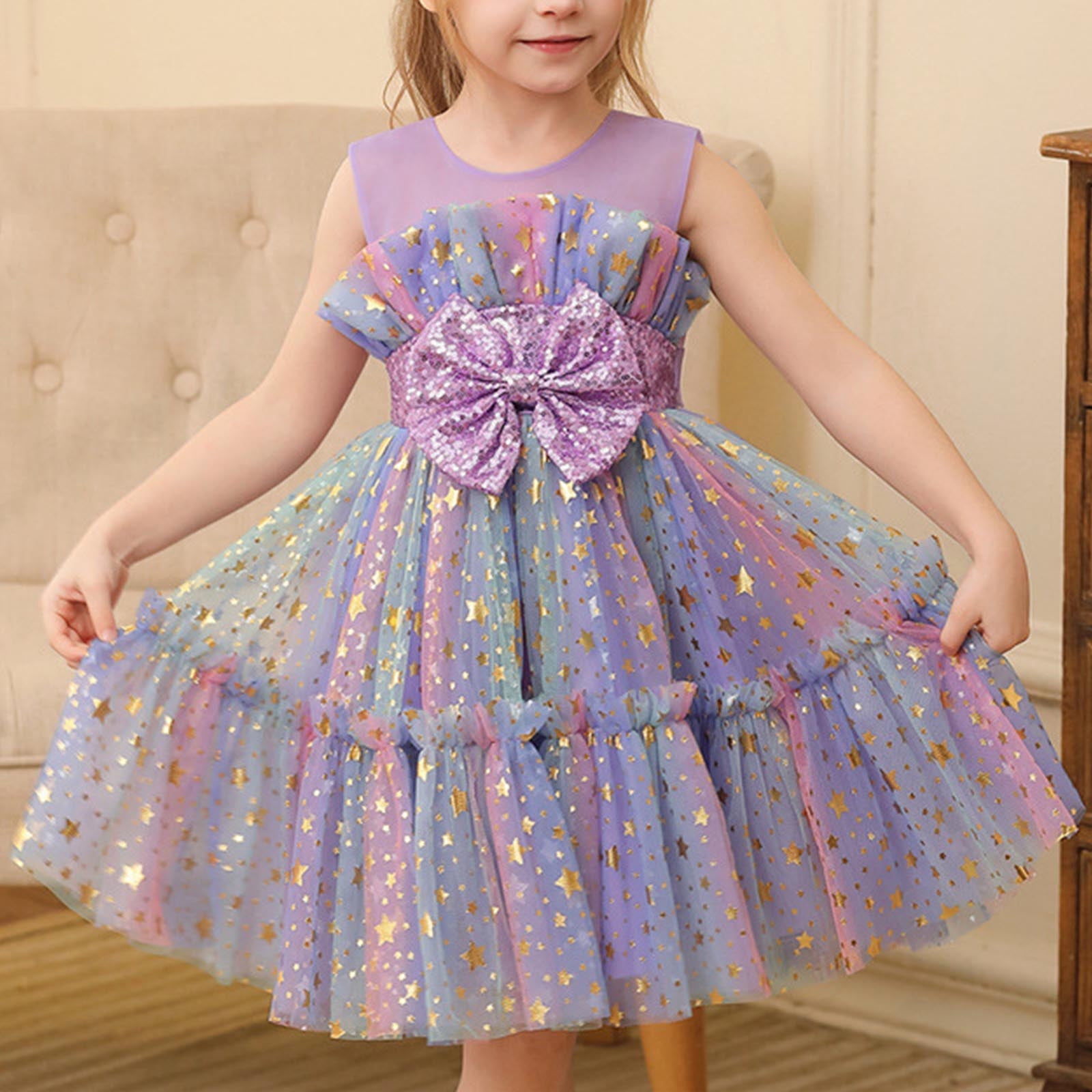 ATOGUTA Size 1T-8 Dress for Toddler Girls Tulle Dress A Line Wedding ...
