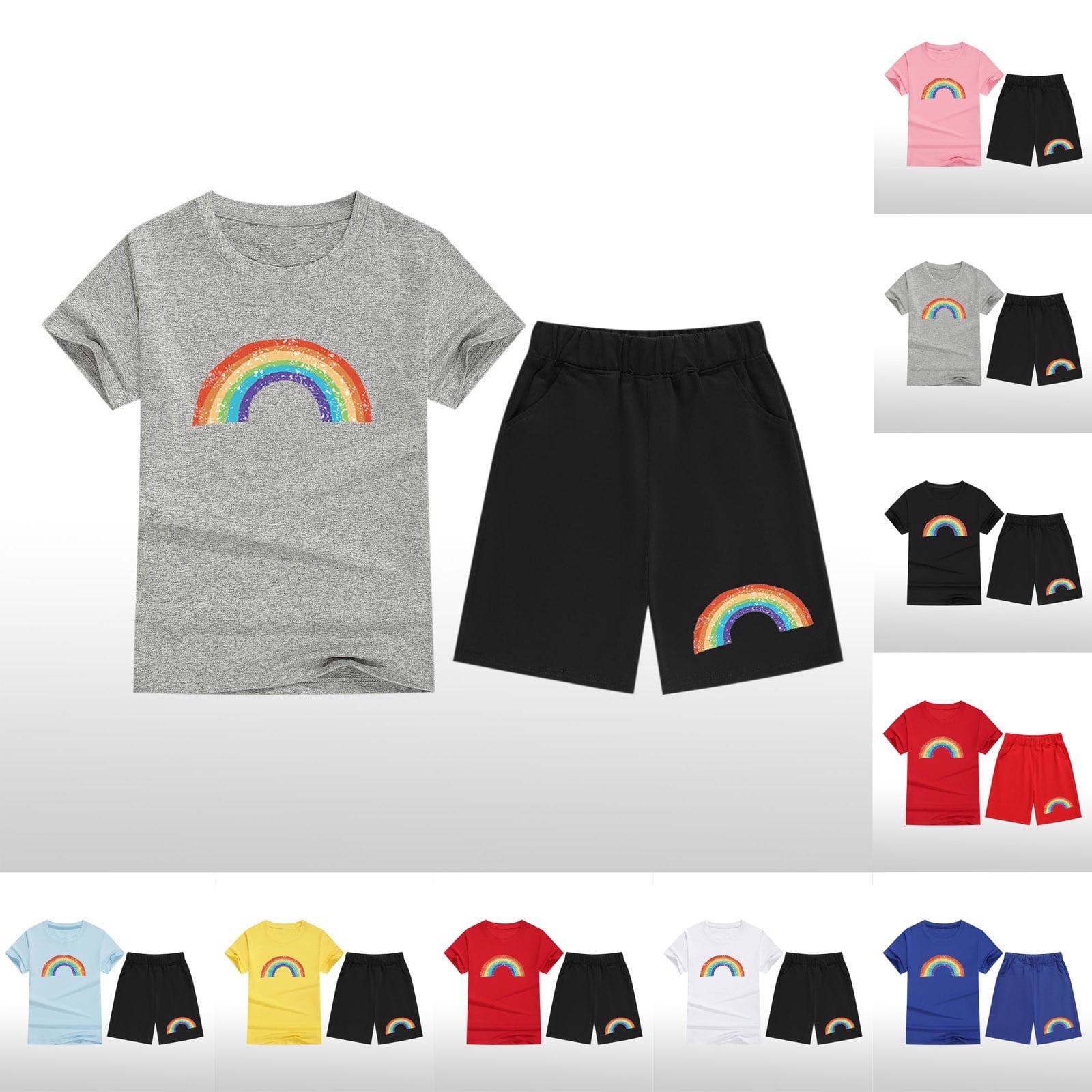 ATOGUTA Size 2-13 Years Boys School Clothes Kids 2 Pieces Summer Short ...