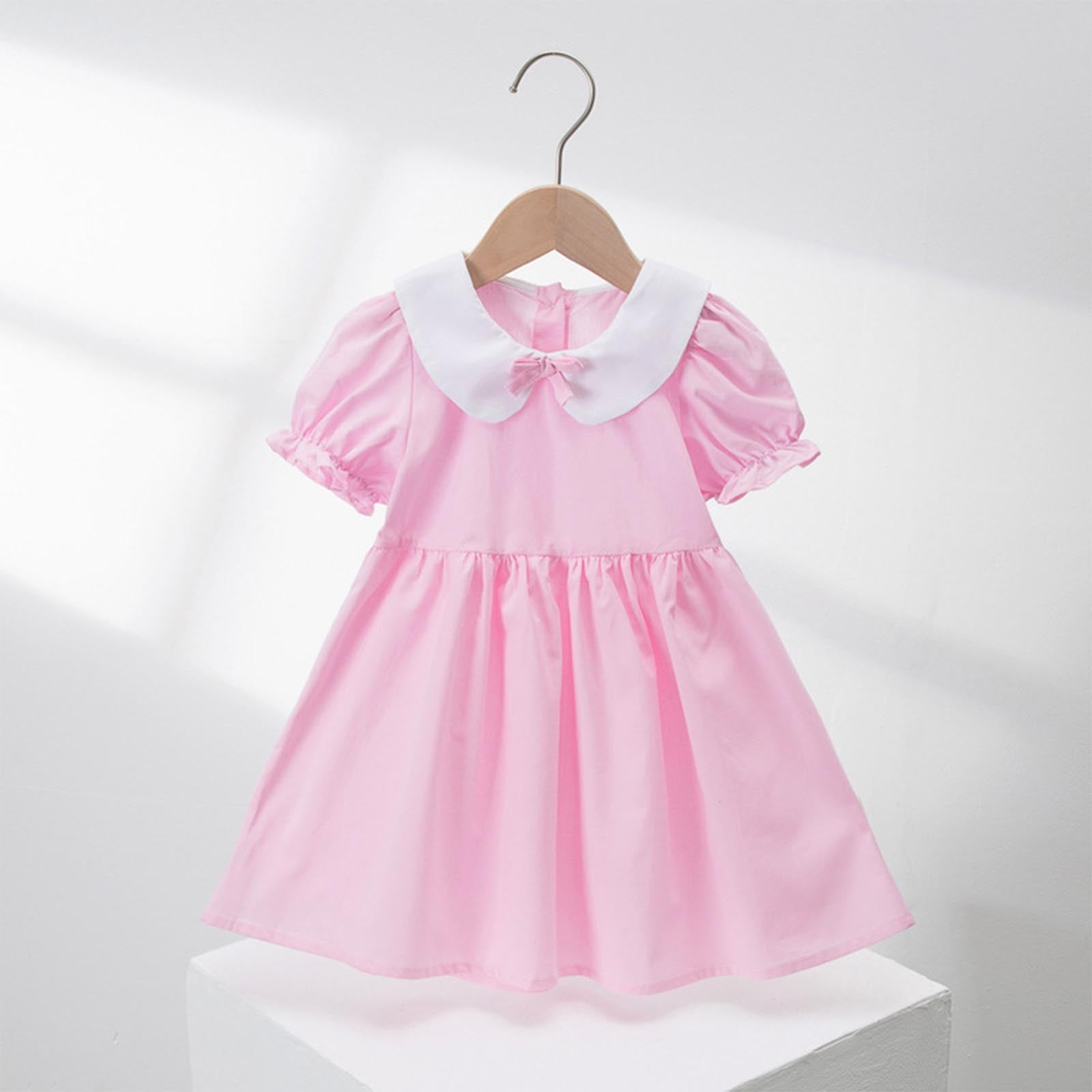 ATOGUTA Size 2T-6 Flower Girl Dress School Uniform Dresses Collar Short ...