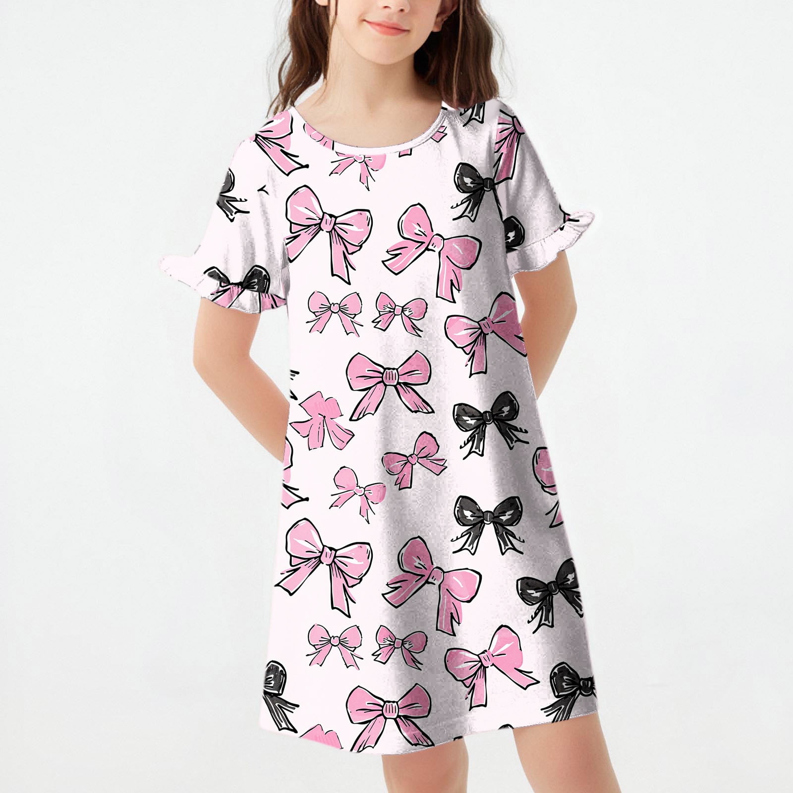 ATOGUTA Size 3T-12 Girls Pajamas Clothes Cute Princess Sleepwear Ruffle ...