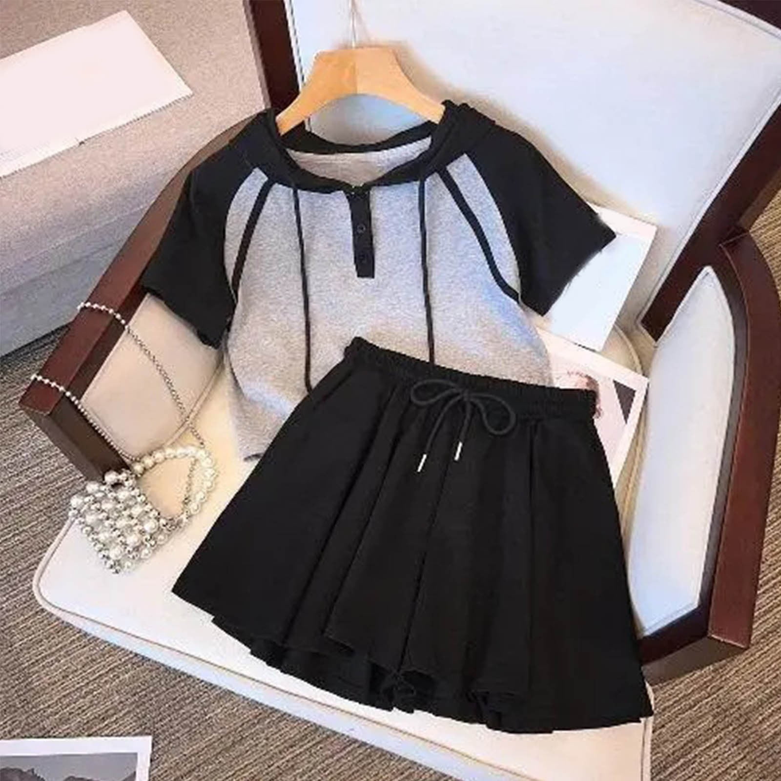 ATOGUTA Size 4-17 Years Girls Summer Outfits Short Sleeve Tee Top and ...