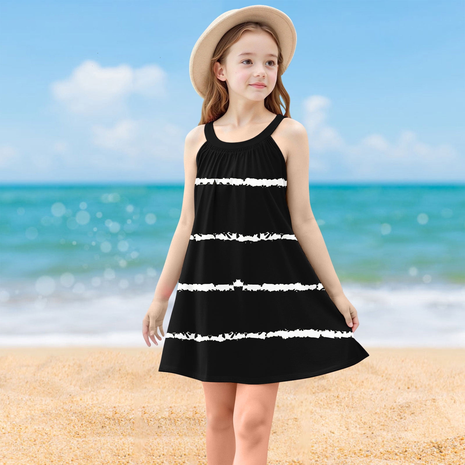 ATOGUTA Size 4T-14 Dress for Toddler Girls Summer Boho Sleeveless ...