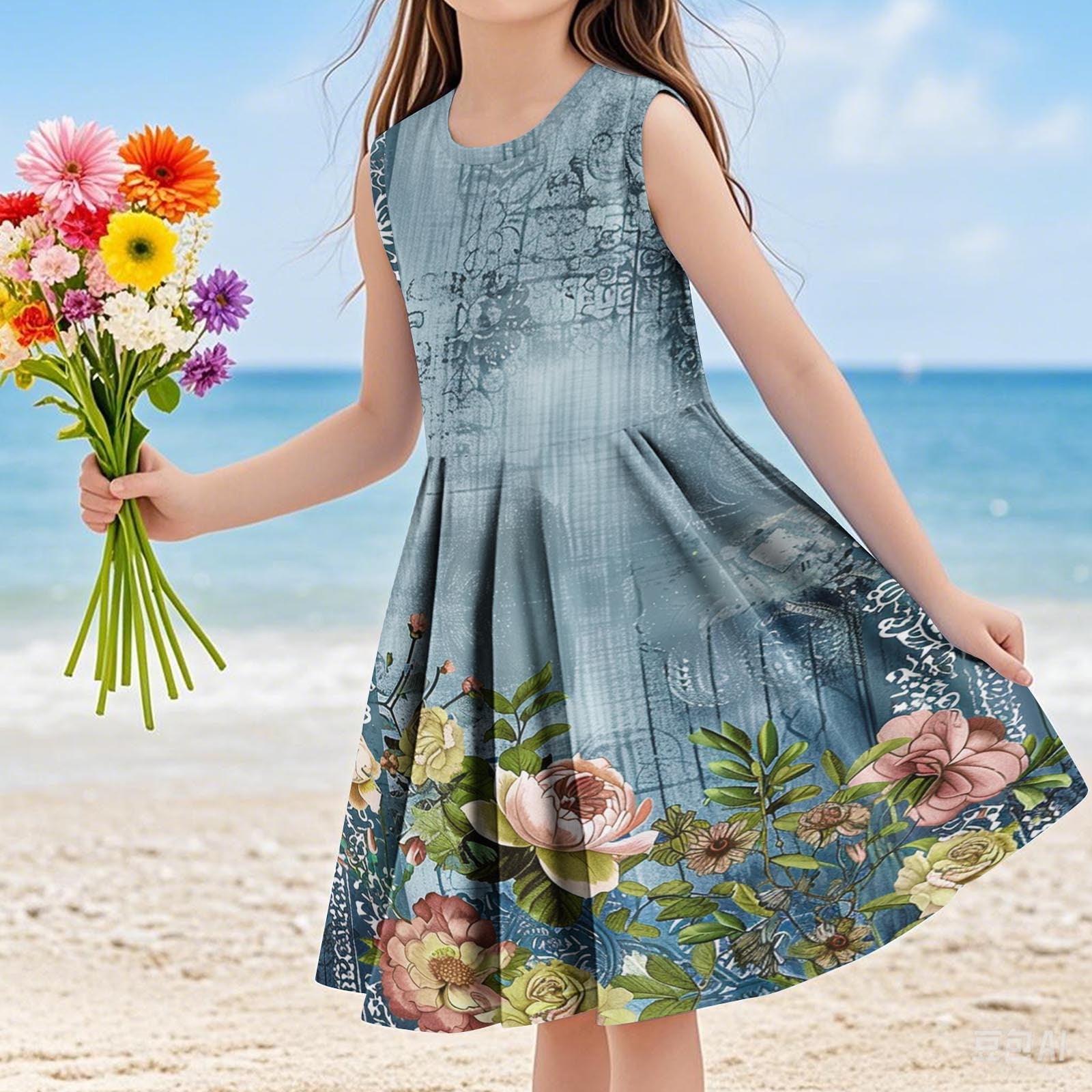 ATOGUTA Size 4T-14 Pageant Dresses for Girls Summer Boho Stretchy ...