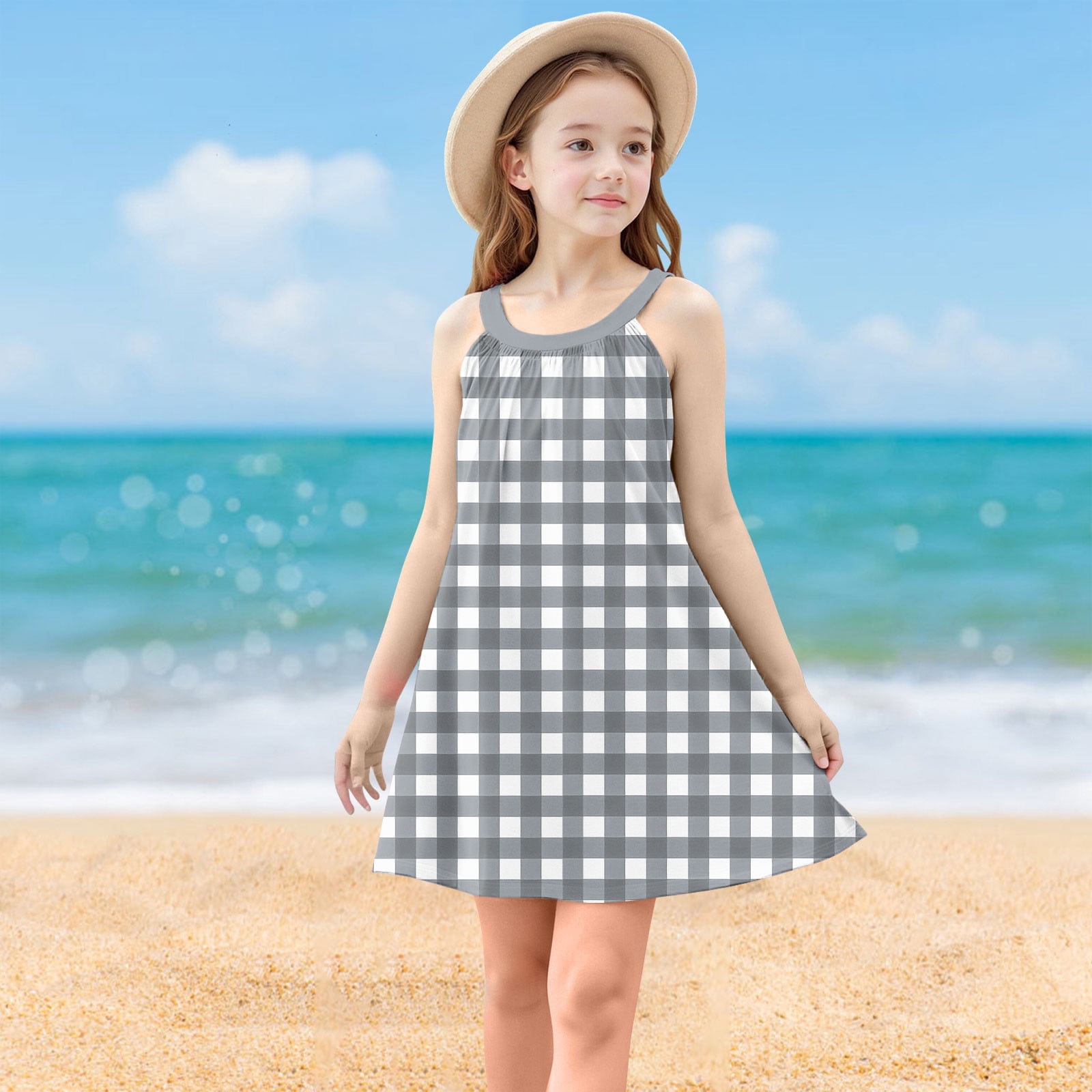 ATOGUTA Size 4T-14 Princess Dresses for Girls Summer Boho Sleeveless ...