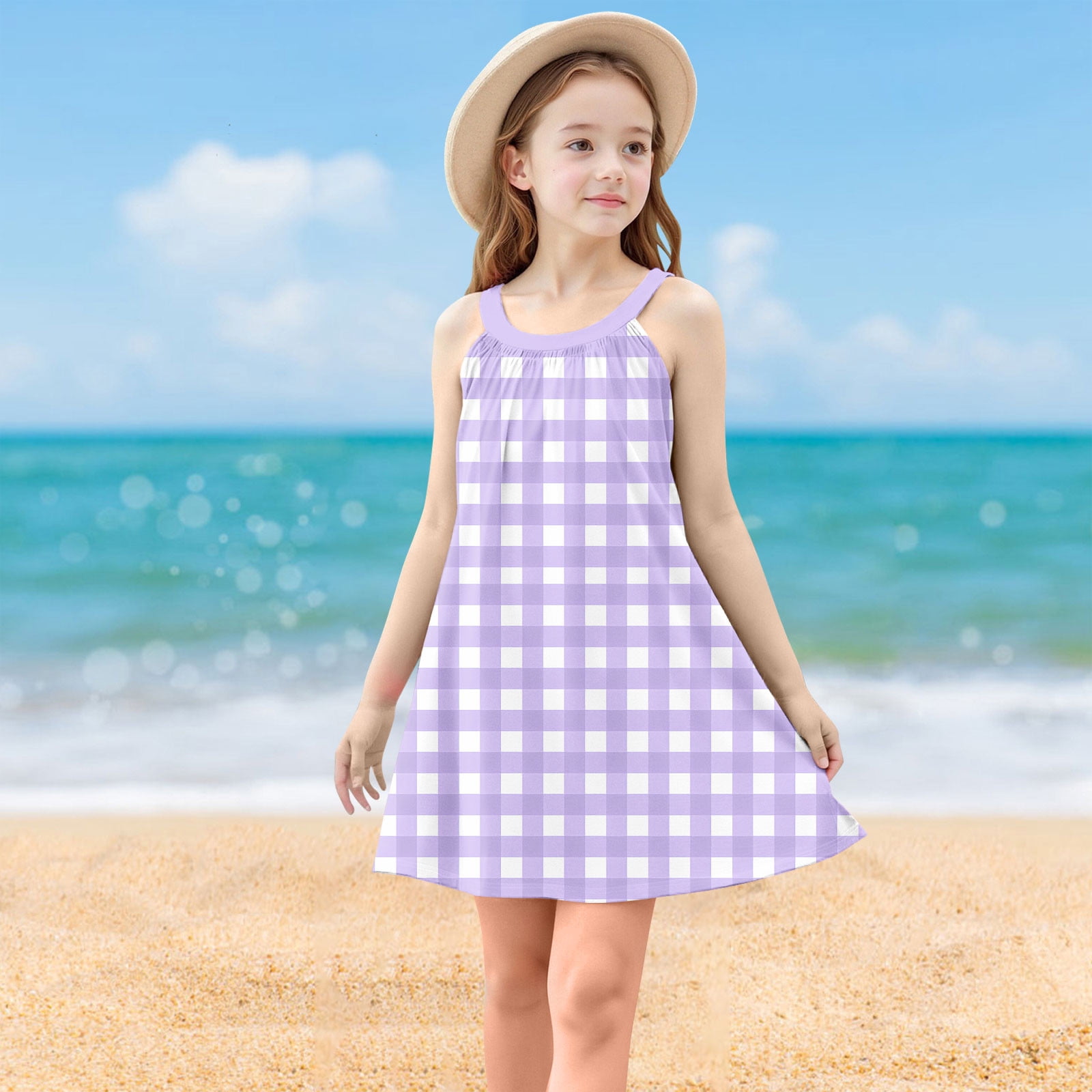 ATOGUTA Size 4T-14 Toddler Dresses Summer Boho Sleeveless Camisole ...