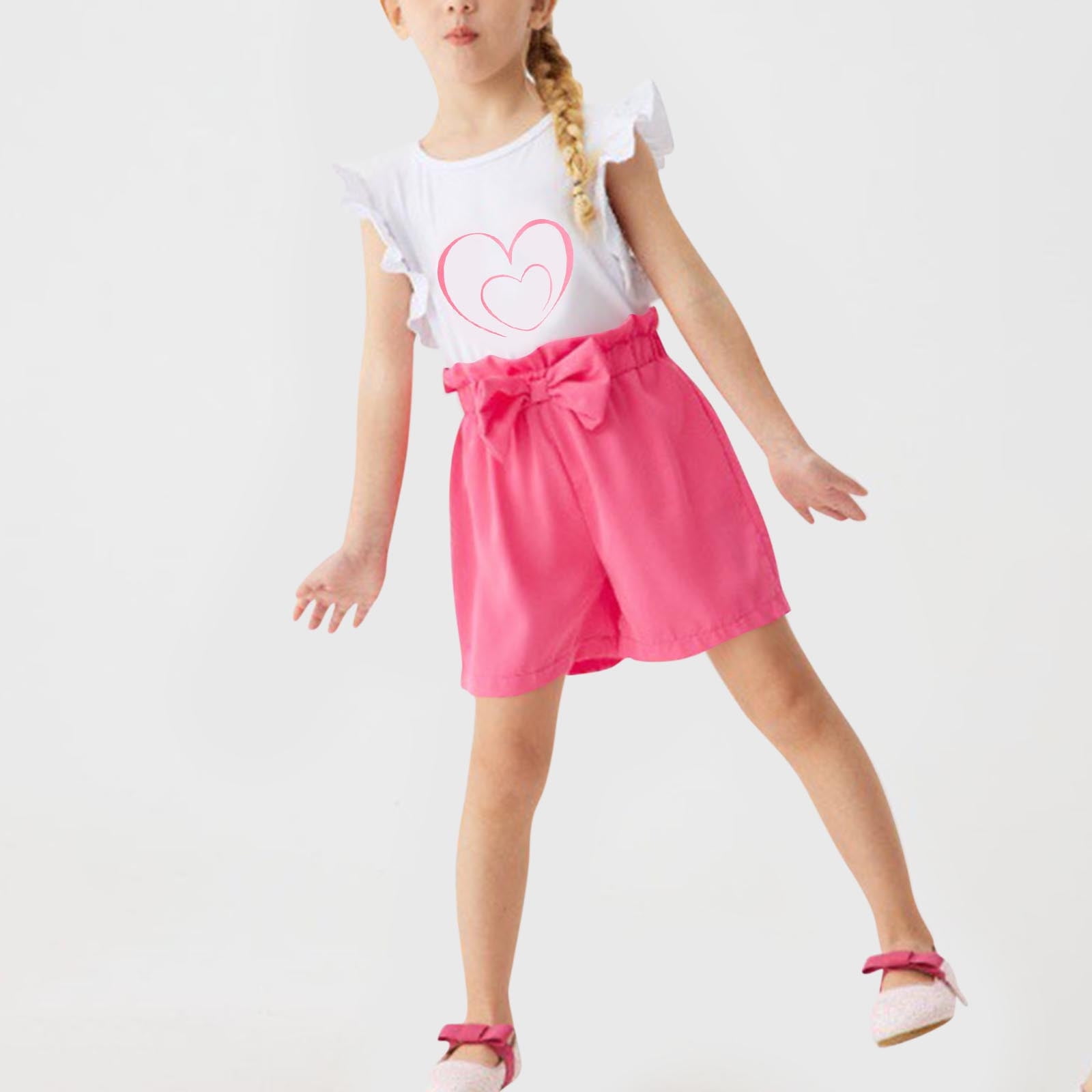 ATOGUTA Size 5-13 Years Girls Clothes Sleeveless Tank Tops and Shorts ...