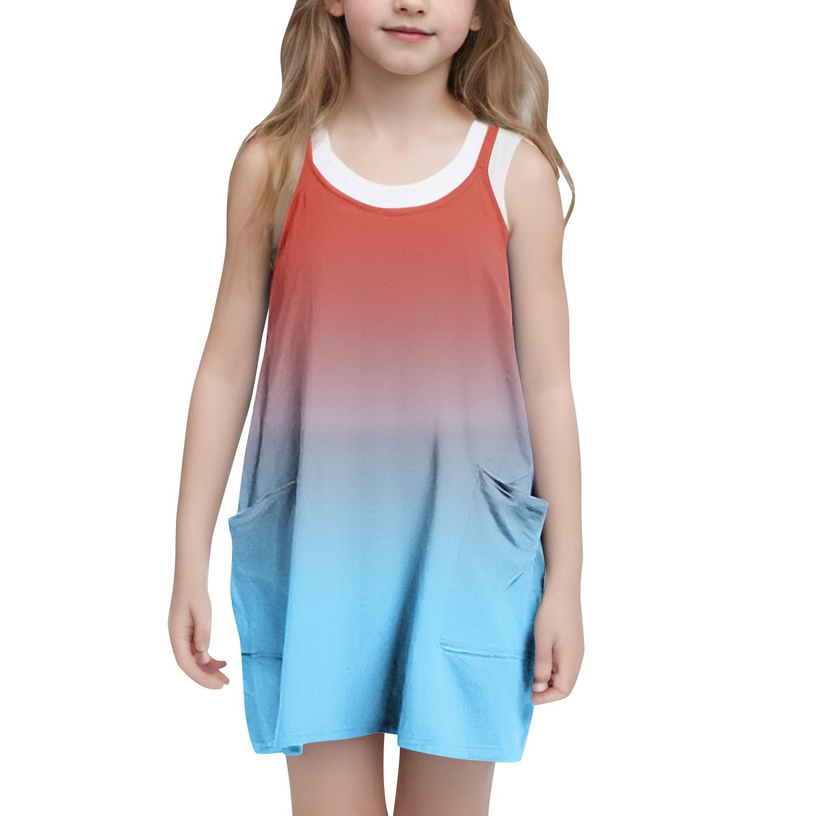 ATOGUTA Size 5T-14 Dresses for Teen Girls Casual Summer Straps Romper ...