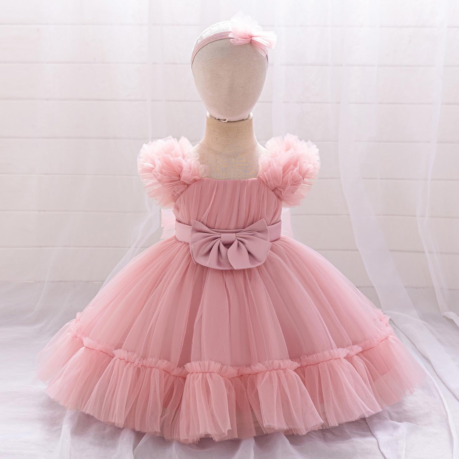 ATOGUTA Size 6M-3T Baby Dress Kids Tulle Wedding Guest Party Birthday ...