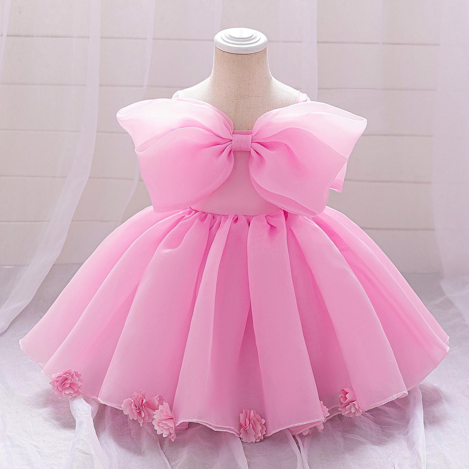 ATOGUTA Size 6M-3T Dress for Girls Kids Tulle Wedding Guest Party ...