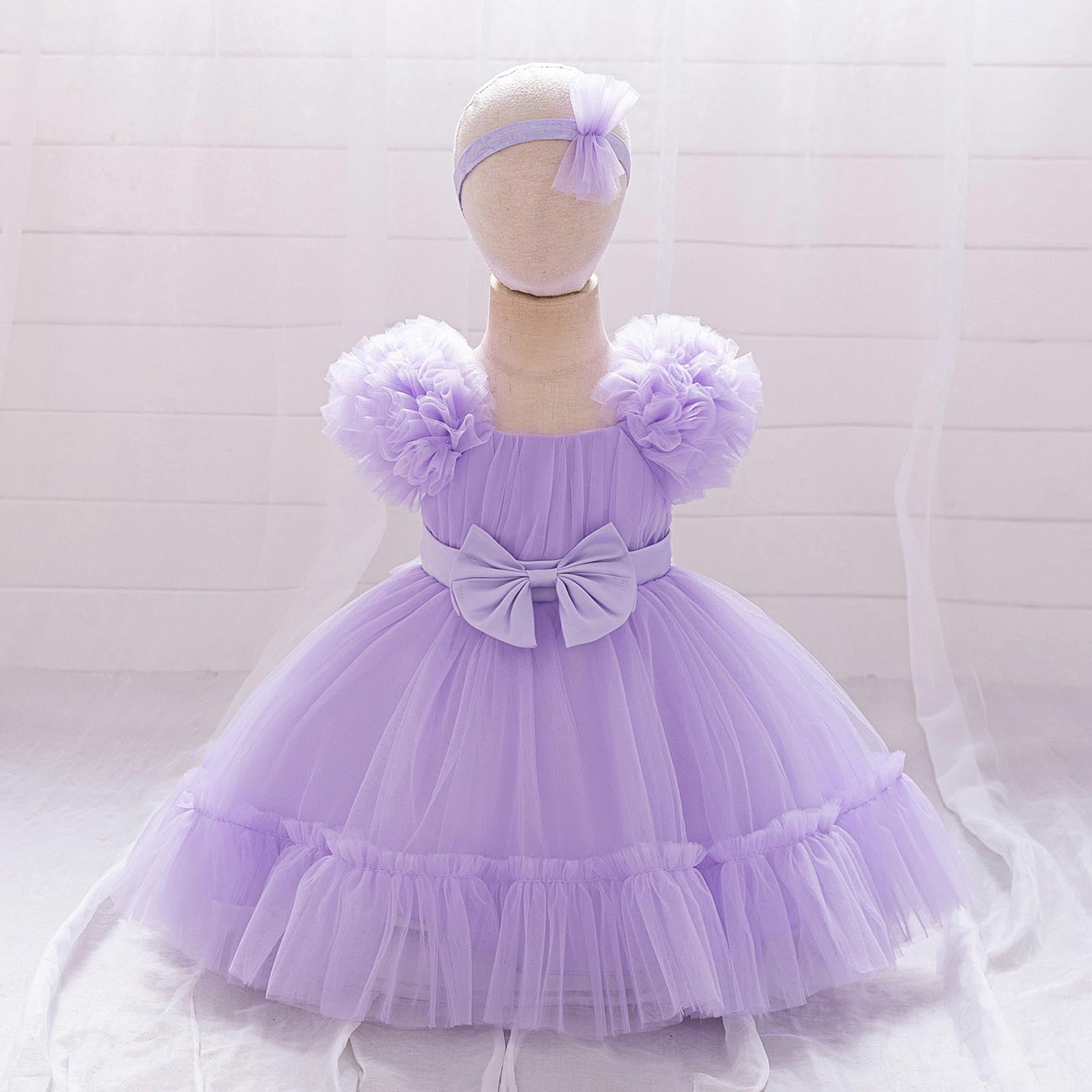 ATOGUTA Size 6M-3T Dress for Girls Kids Tulle Wedding Guest Party ...