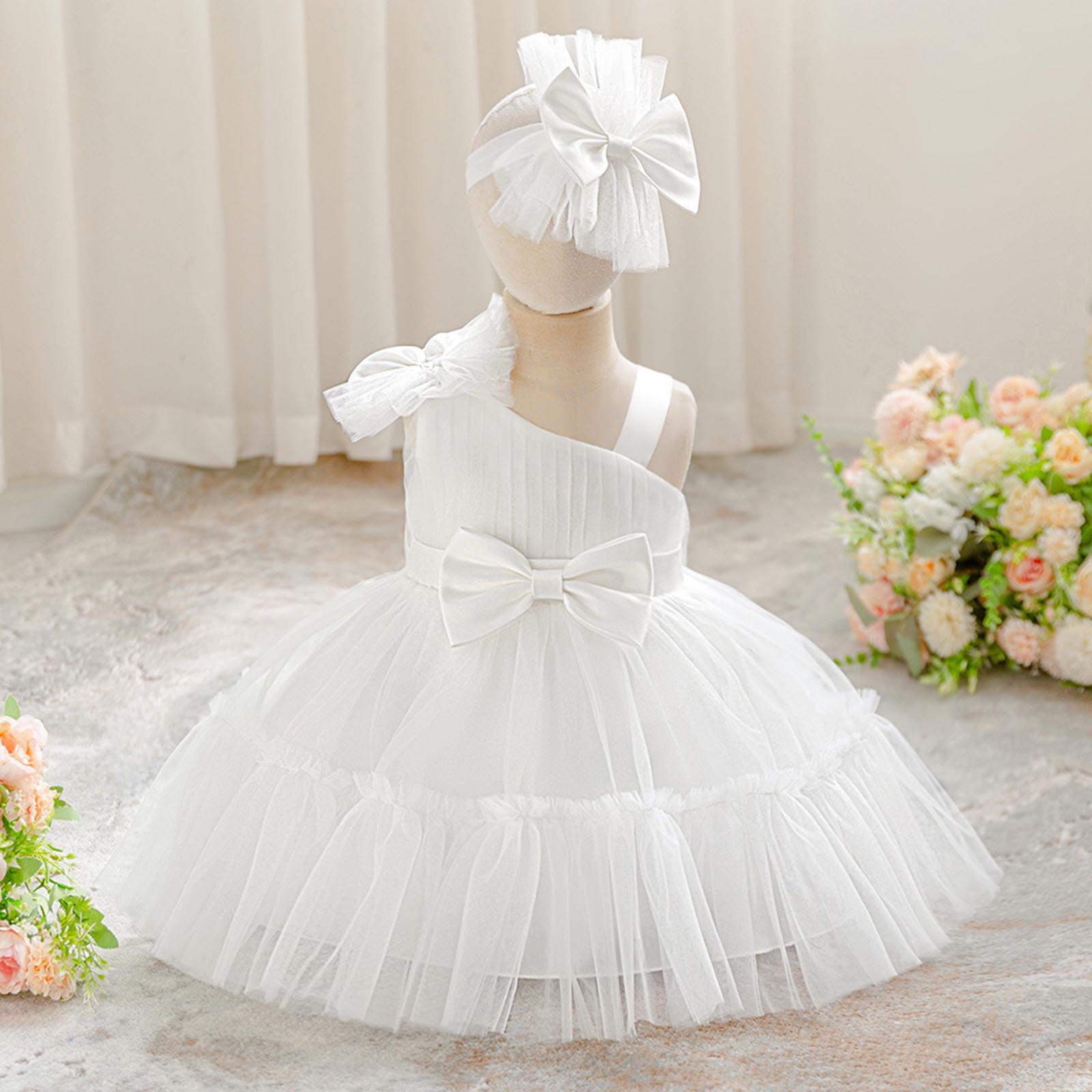 ATOGUTA Size 6M-3T Dress for Girls Tulle Dress A Line Wedding Pageant ...