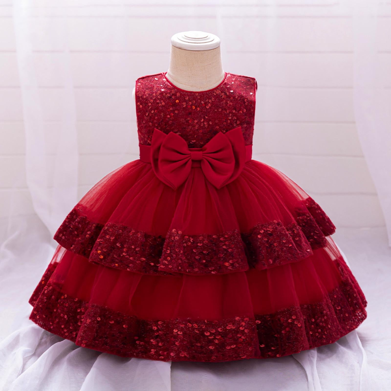 ATOGUTA Size 6M-3T Dresses for Baby Girls Tulle Dress A Line Wedding ...