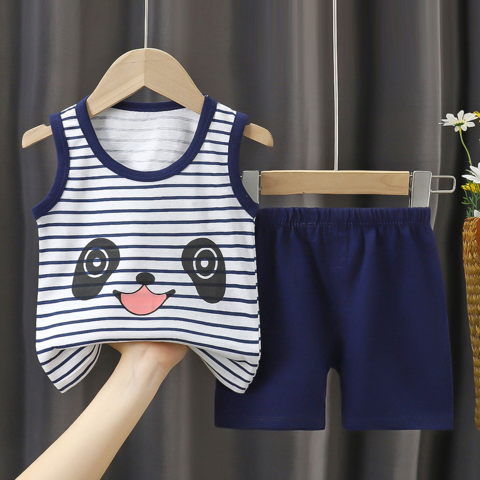 ATOGUTA Size 6M-8 Years Kids' Clothing Set Sleeveless Homewear Tank ...