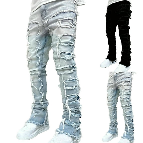 ATOGUTA Skinny Jeans for Boys Skinny Ripped Destroyed Distressed Slim ...