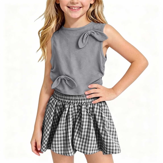 ATOGUTA Skirt Sets Girls 2 Piece Outfits Sleeveless Tank Tops and ...