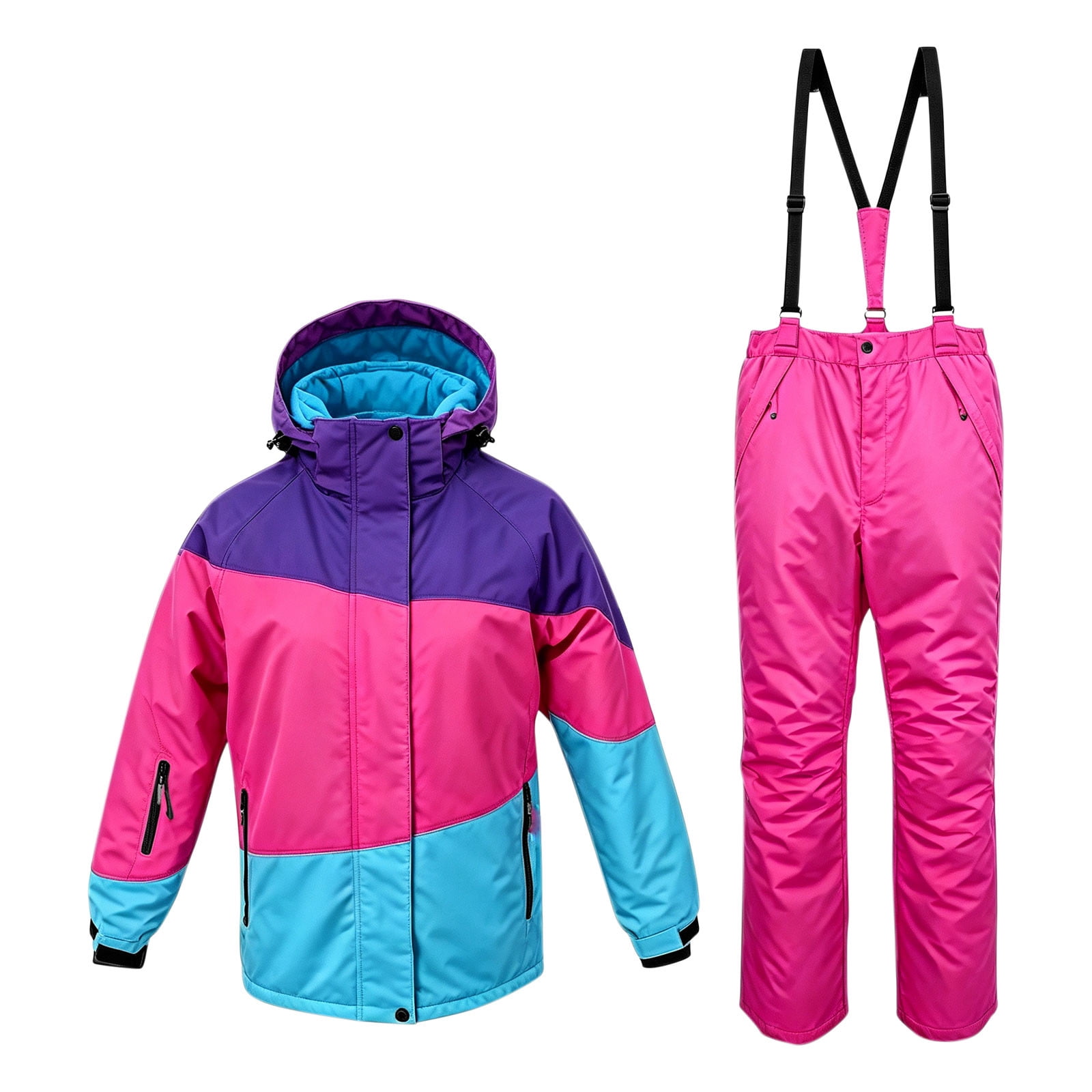 ATOGUTA Snow Suit for Kids 2-Piece Waterproof Hooded Puffer Jacket ...