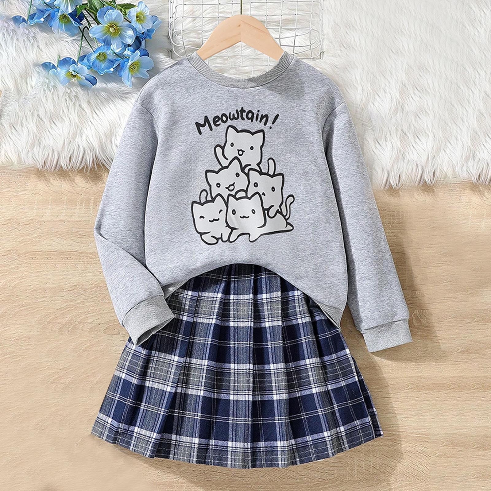 ATOGUTA Spring Outfits for Girls Size 6-13 Graphic Long Sleeve ...