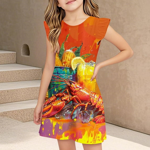 ATOGUTA Summer Dress for Girls A-line Dress Sundress Casual Dress for ...