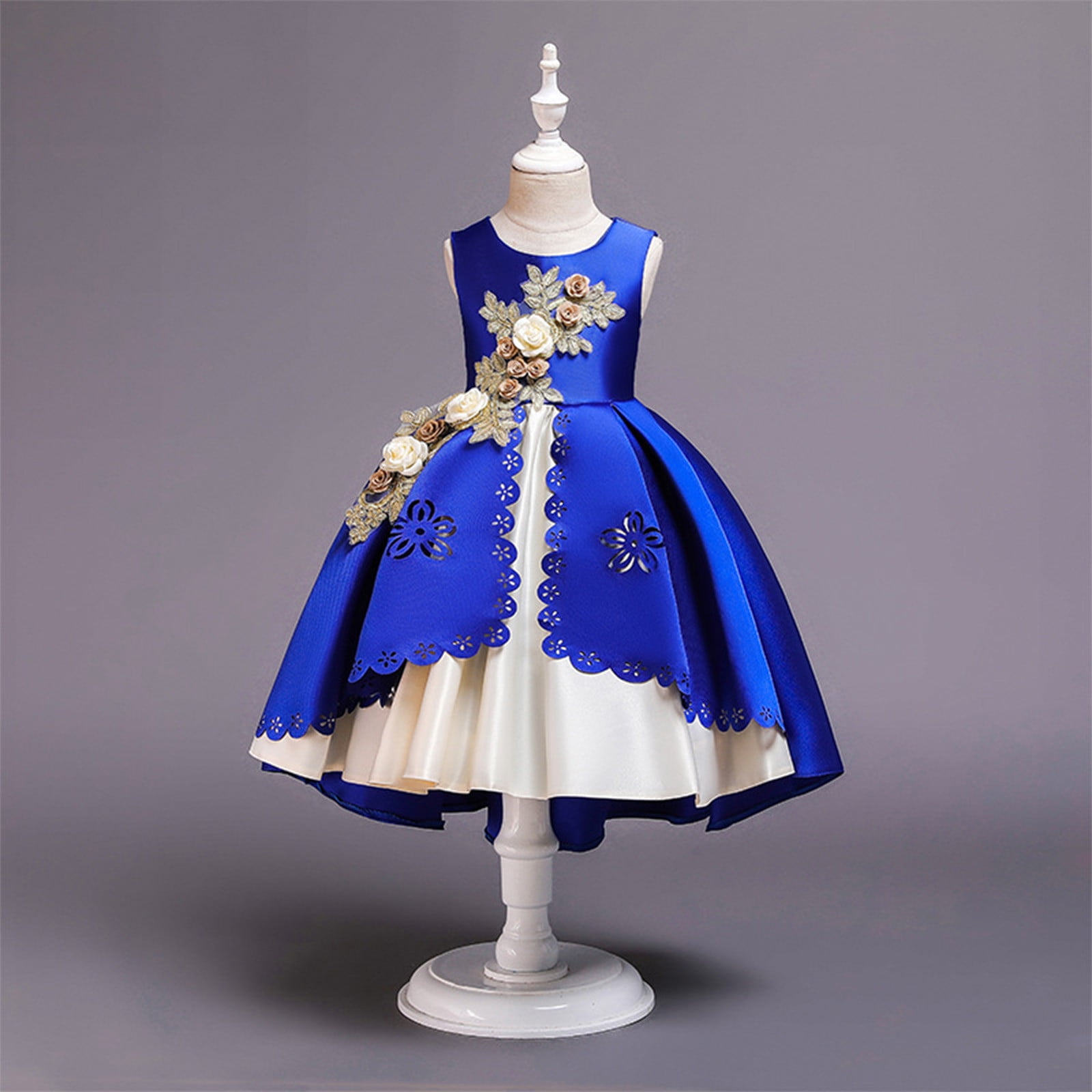 ATOGUTA Sundress for Girls Short Sleeve Bowknot Flower Princess Pageant ...