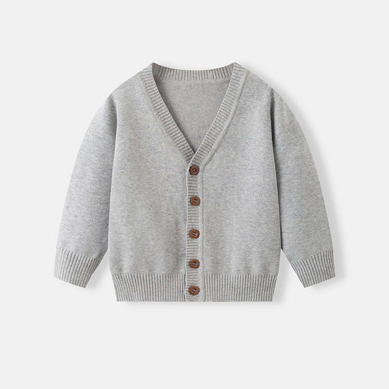 ATOGUTA Sweater For Boys Button Down Long Sleeve Kids School Uniform ...