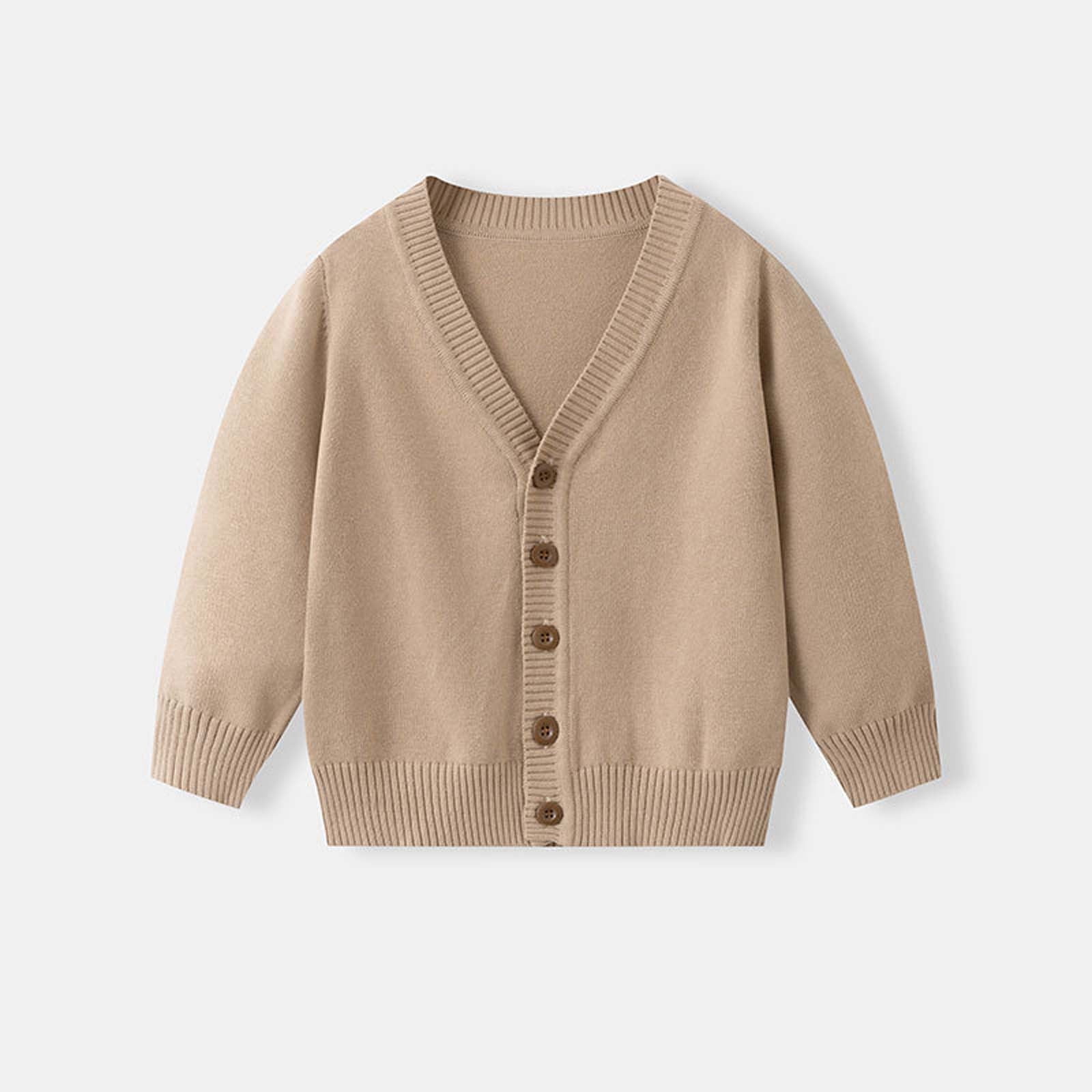 ATOGUTA Sweater For Boys Button Down Long Sleeve Kids School Uniform ...
