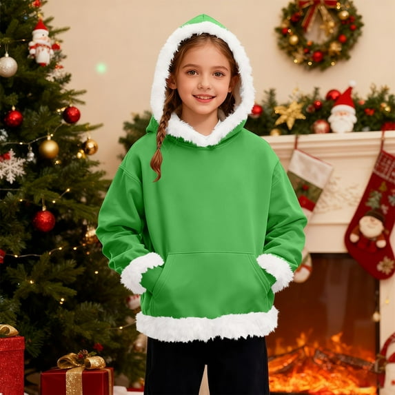 ATOGUTA Sweatshirts for Girls Long Sleeve Fleece Hooded Pullover Sweatshirt Outfits Casual ...