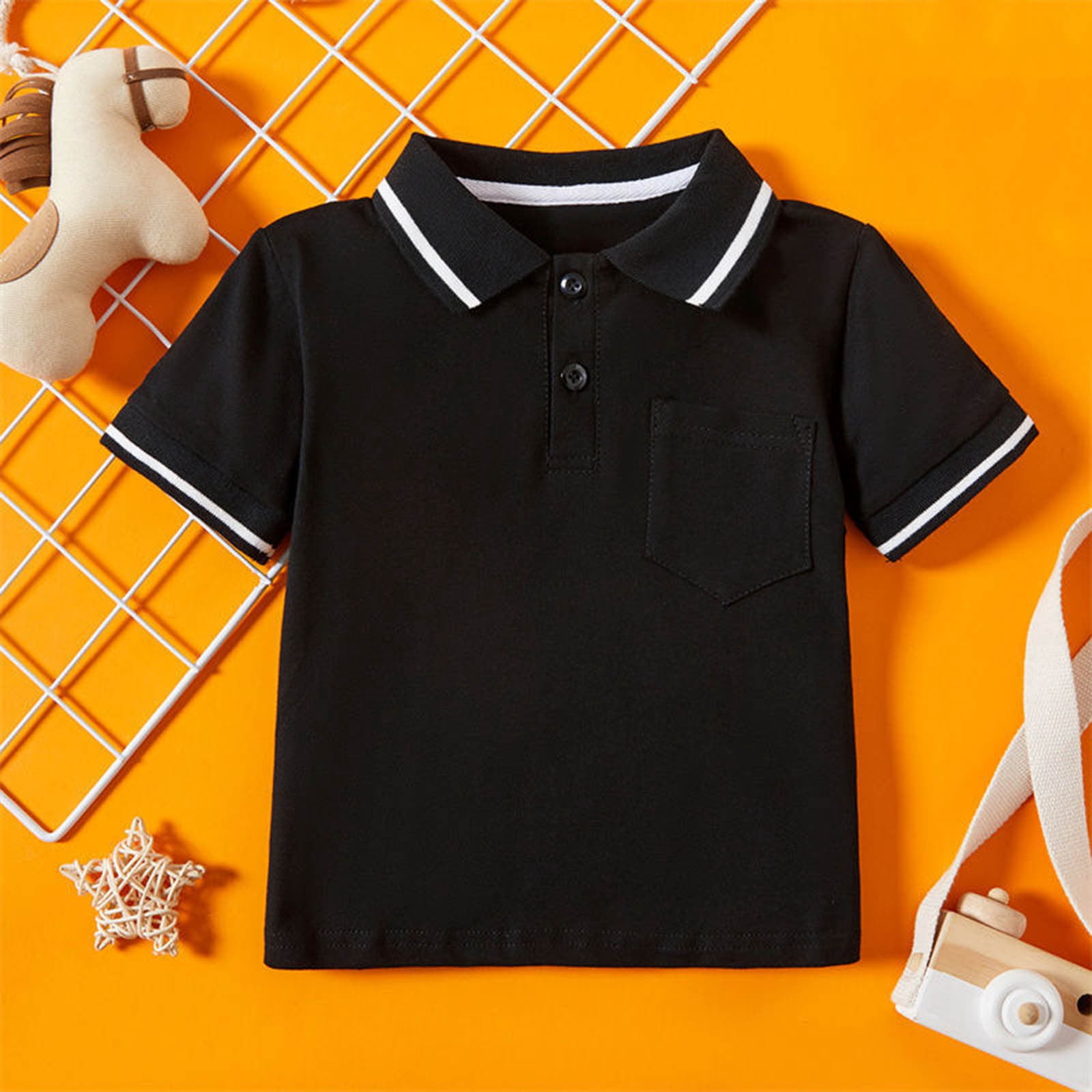 ATOGUTA T Shirt Boy School Tees Summer Cute Tops Short Sleeve Collared ...
