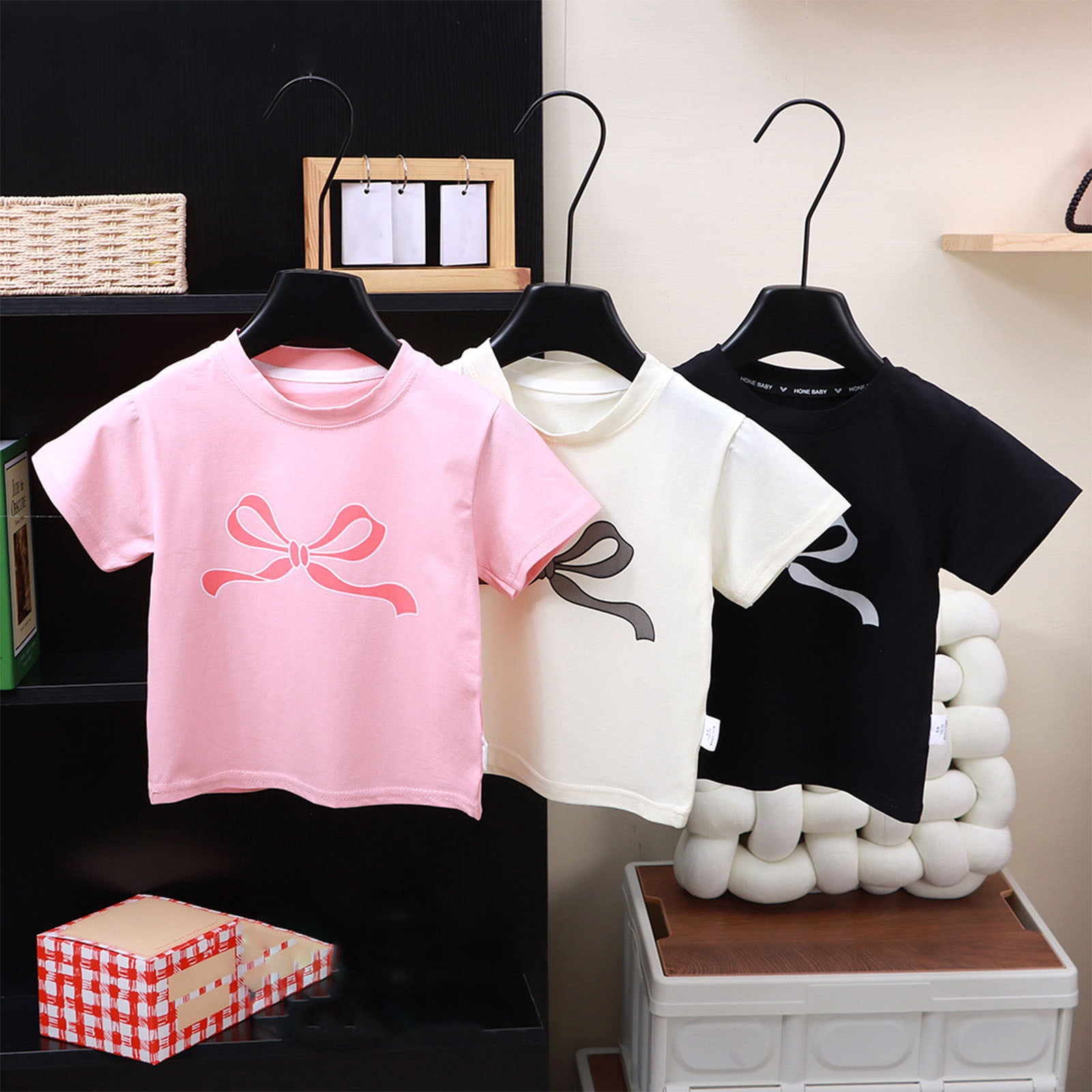 ATOGUTA T Shirts for Girls Pink Kids Crewneck Short Sleeve Graphic Tees ...