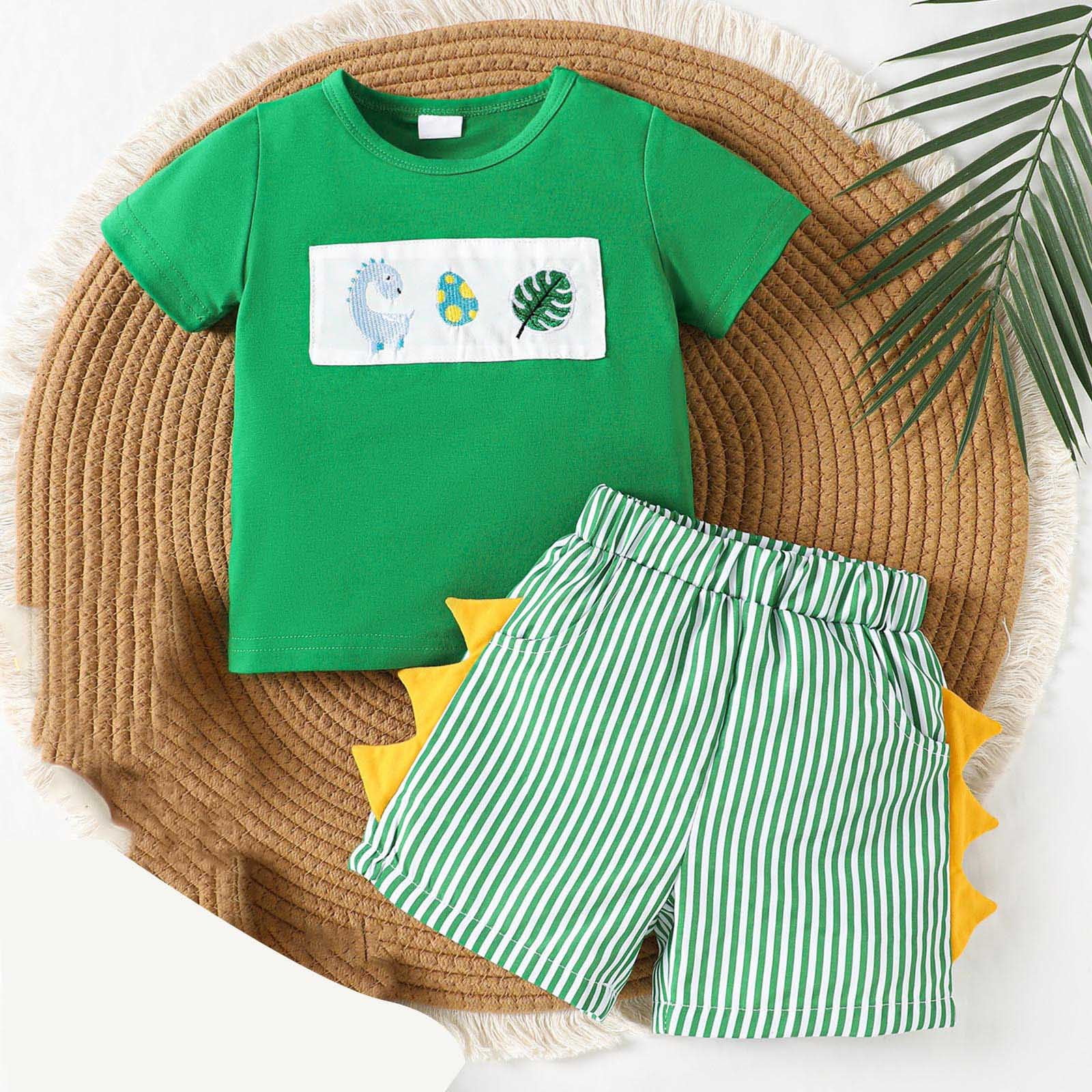 ATOGUTA Toddler Boy Photoshoot Outfits 6M-4T Kids Summer Short Sleeve T ...