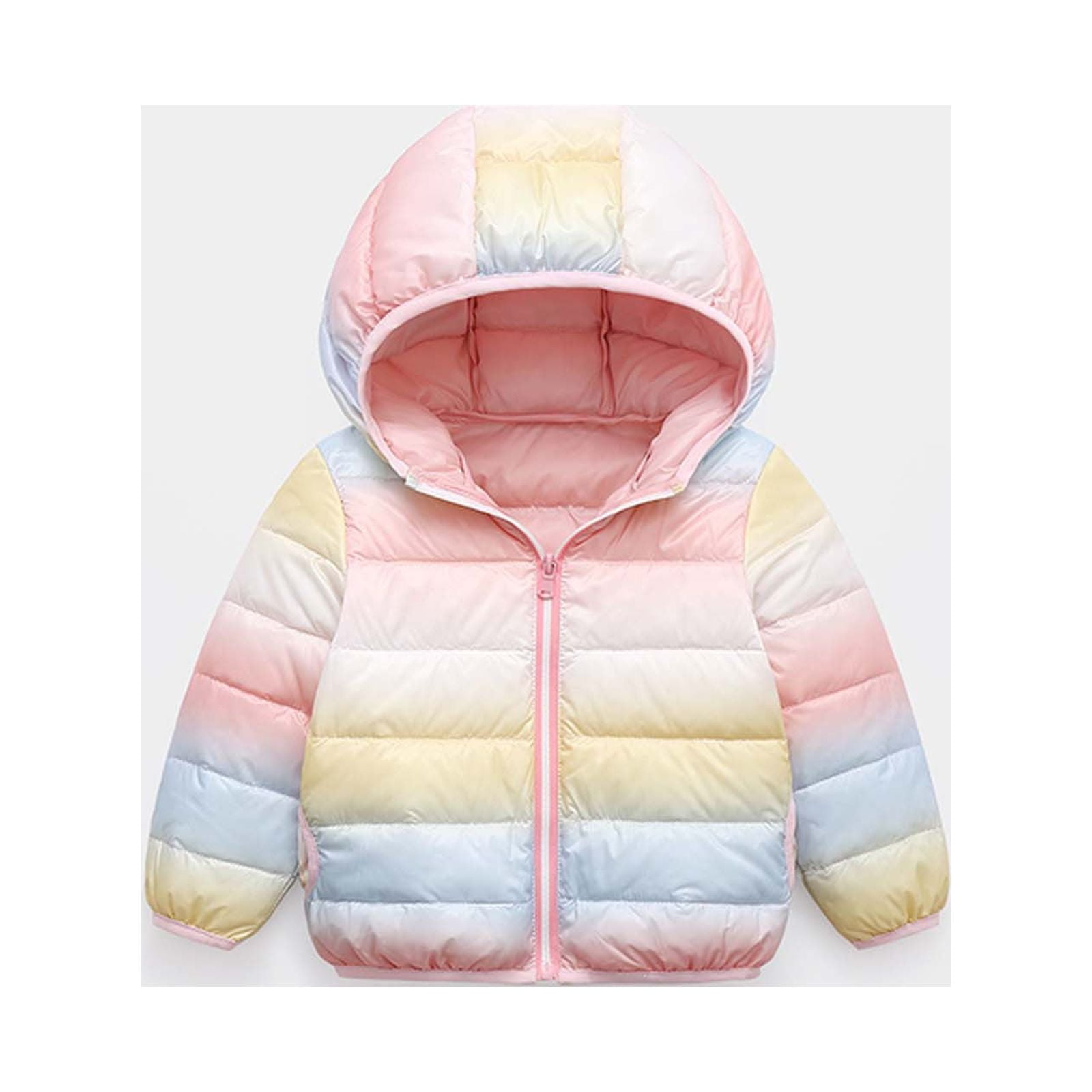 ATOGUTA Toddler Coats for Girls Cute Long Sleeve Tie-Dye Hooded Jacket ...