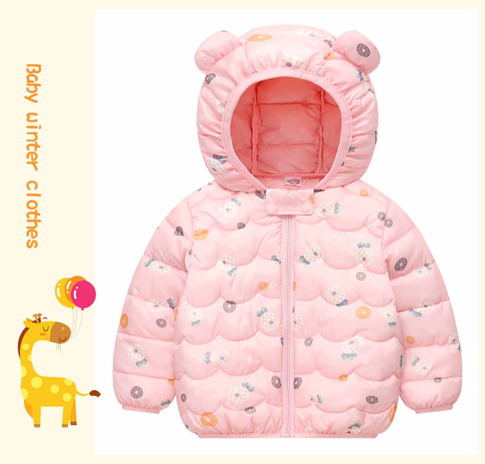 ATOGUTA Toddler Coats for Girls Lightweight Puffer Jacket Hooded Zipper ...
