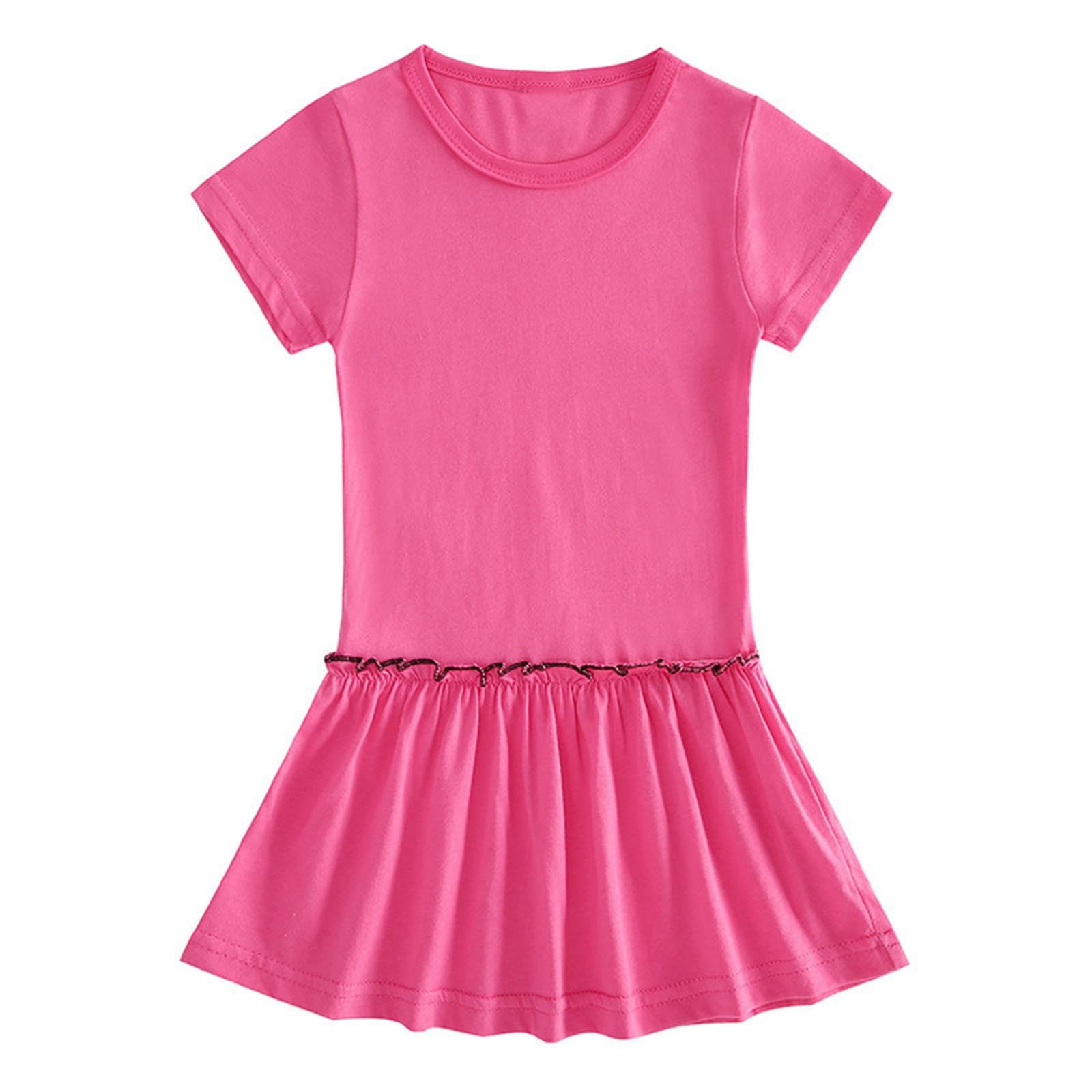 ATOGUTA Toddler Girl Dresses Short Sleeve A-line Summer Holiday ...