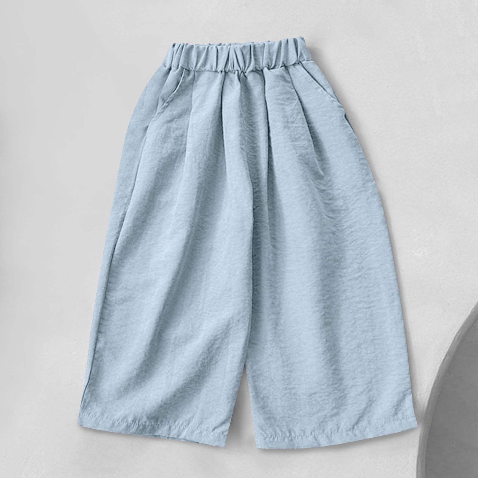 ATOGUTA Toddler Girls Pants Flowy Lounge Pants for Kids Elastic High ...