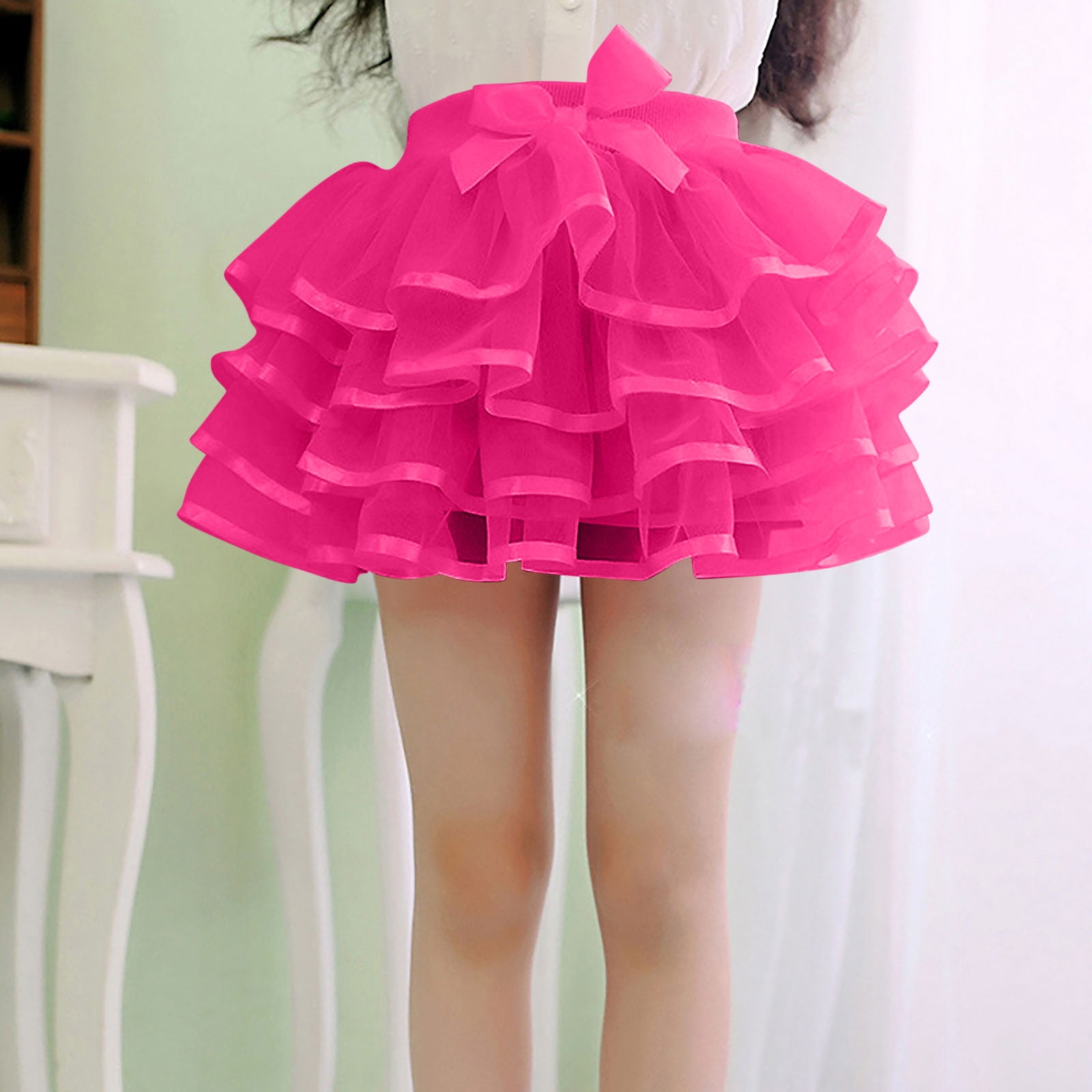 ATOGUTA Tulle Skirts Girls Layered Tutu Skirt Party Birthday Dance ...