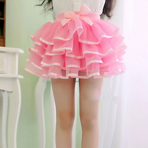 ATOGUTA Tulle Skirts Girls Layered Tutu Skirt Party Birthday Dance ...