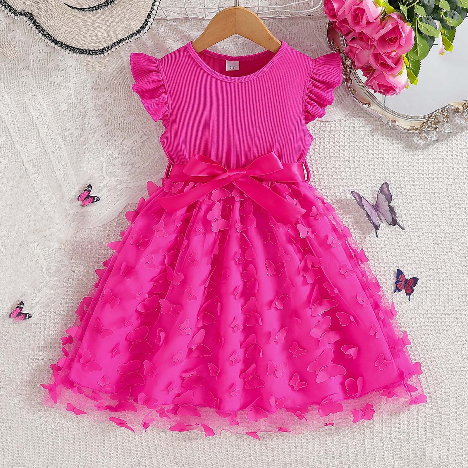 ATOGUTA Tutu Dress for Girls Ruffle Tulle Tutu Dresses Cute Summer ...