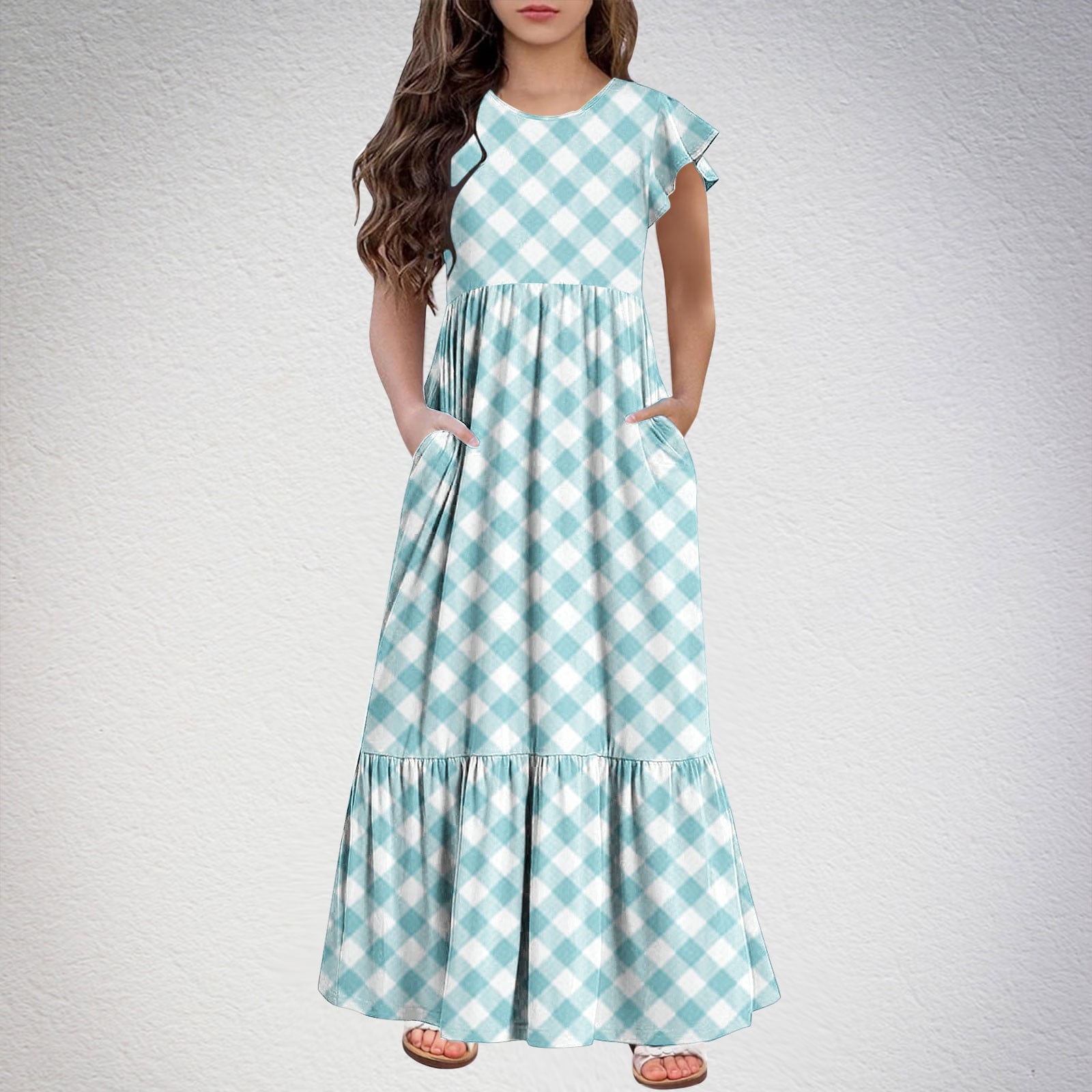 ATOGUTA Tween Girls Dresses Maxi Swing Dress Flower Girl Dresses for ...