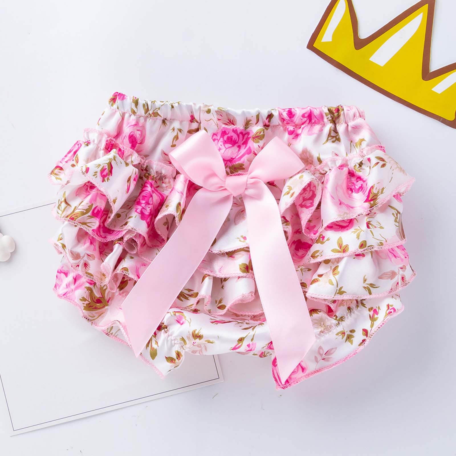 ATOGUTA Volleyball Shorts Girls Ruffle Diaper Covers Cute Cotton Baby ...